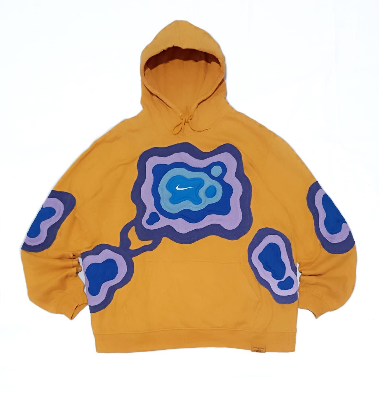 Custom Sweatshirt × Nike × Vintage Reworked Nike Psychedelic Yellow ...