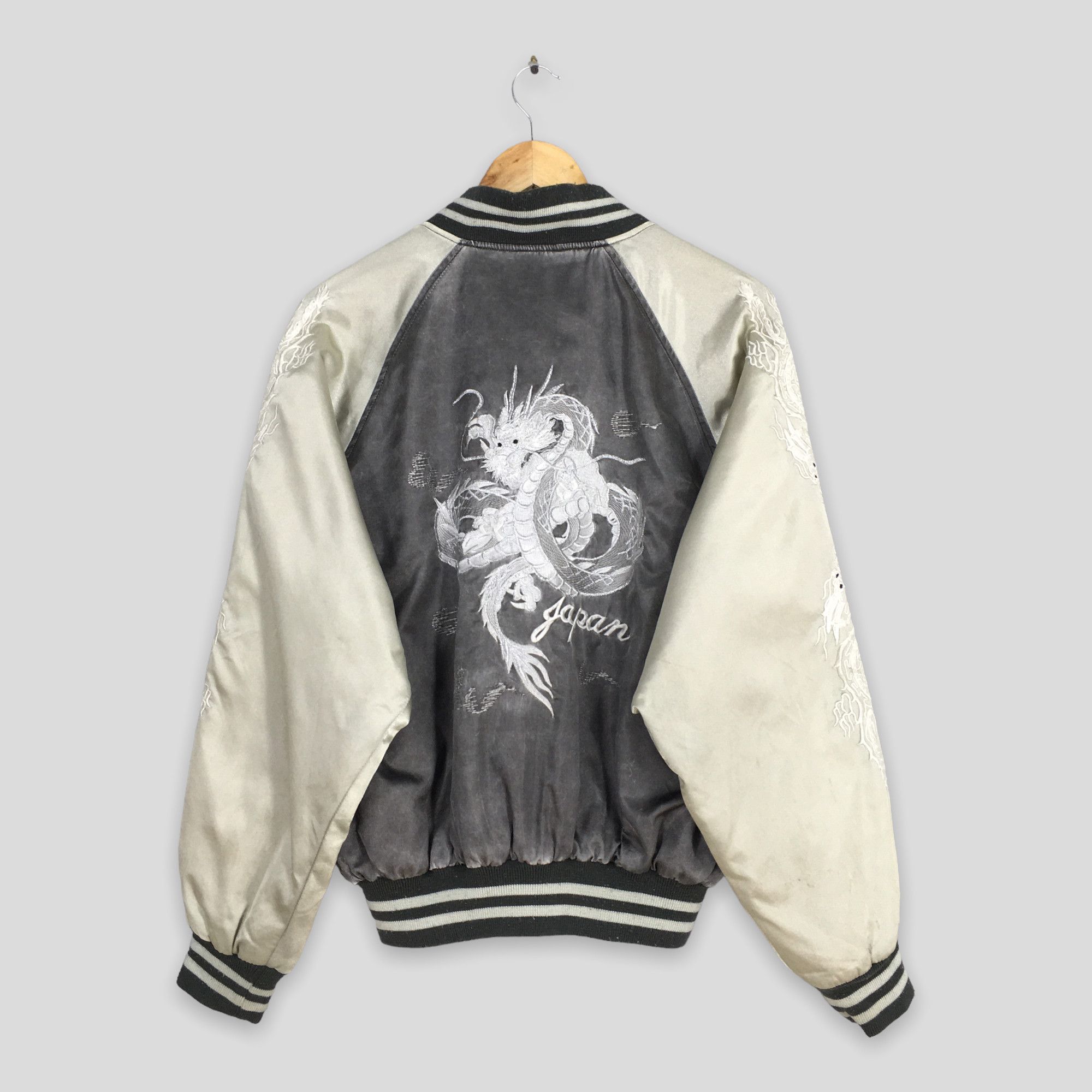 Vintage Vintage Sukajan White Dragon Japanese Jacket Large | Grailed
