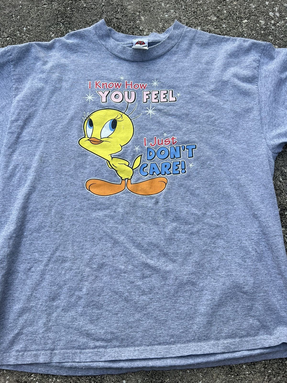 Vintage 2004 vintage tweety bird looney tunes I don’t care tee | Grailed