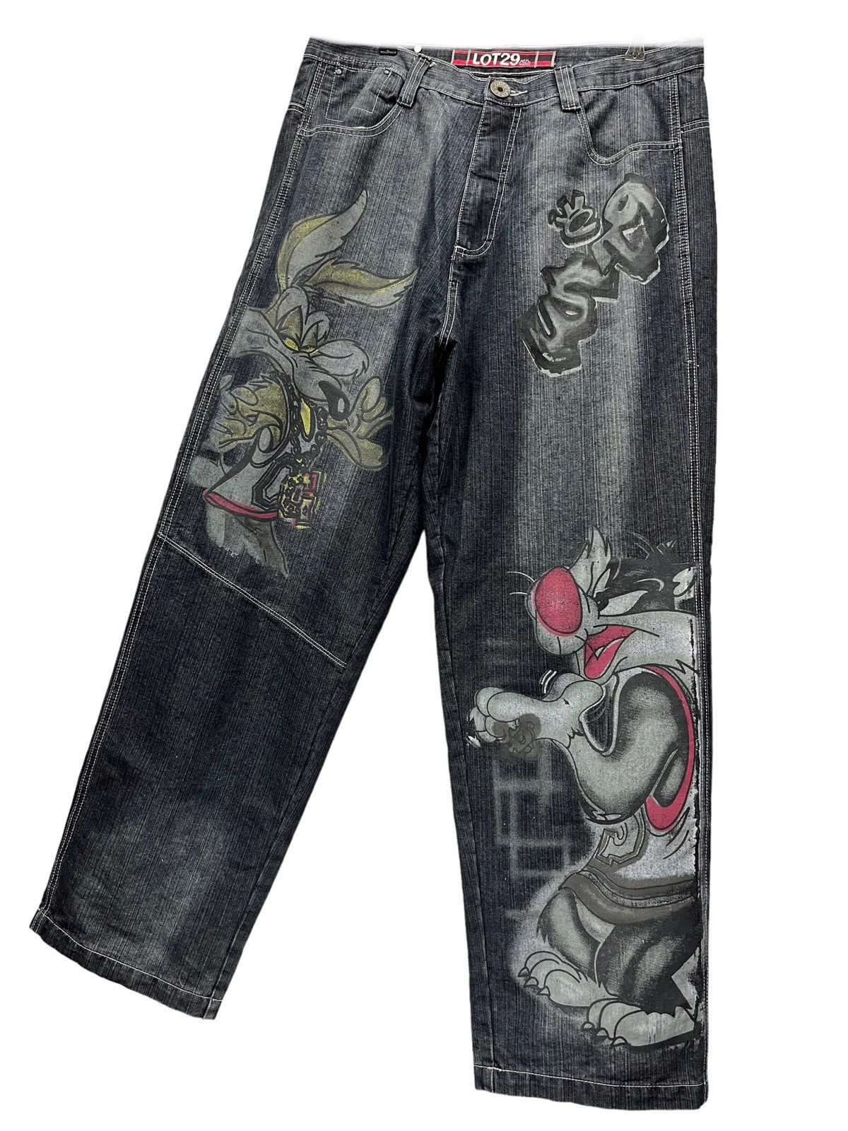 Streetwear × Warner Bros LOT29 LOONEY TUNES Art Graffiti Hip Hop Baggy ...