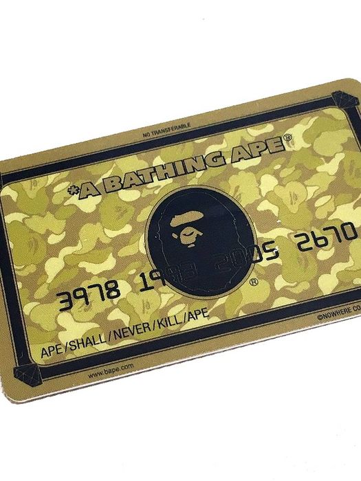 Bape Rare BAPE Credit Card Key Chain Gold Amex NIGO ERA | Grailed