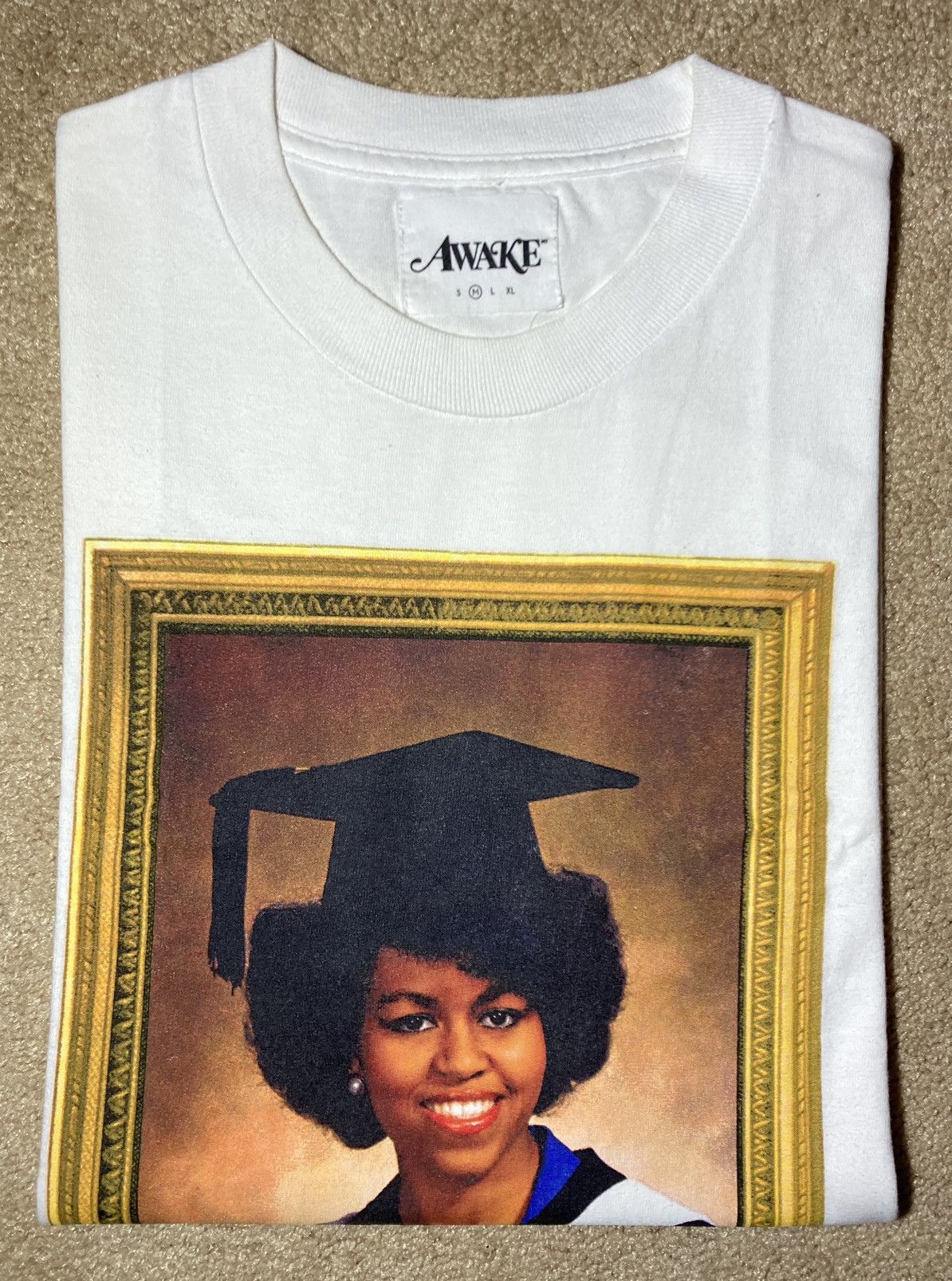 Awake FW18 Awake NY Michelle Obama Tee White Medium First 2018 | Grailed