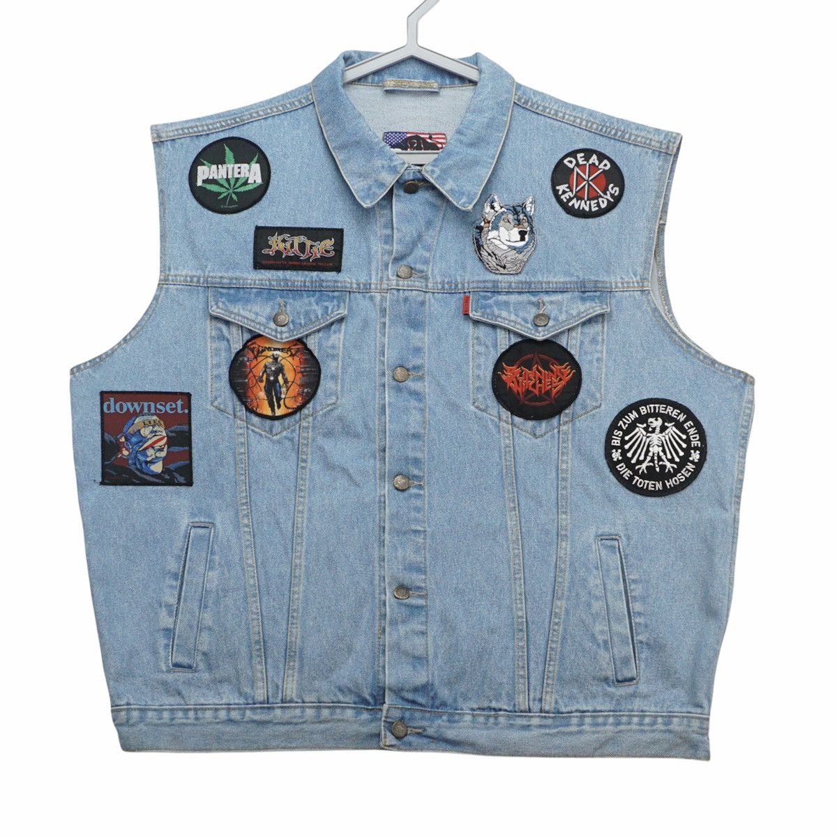 Vintage Vintage Battle Vest Pantera,Downset,Warg,Exploited | Grailed