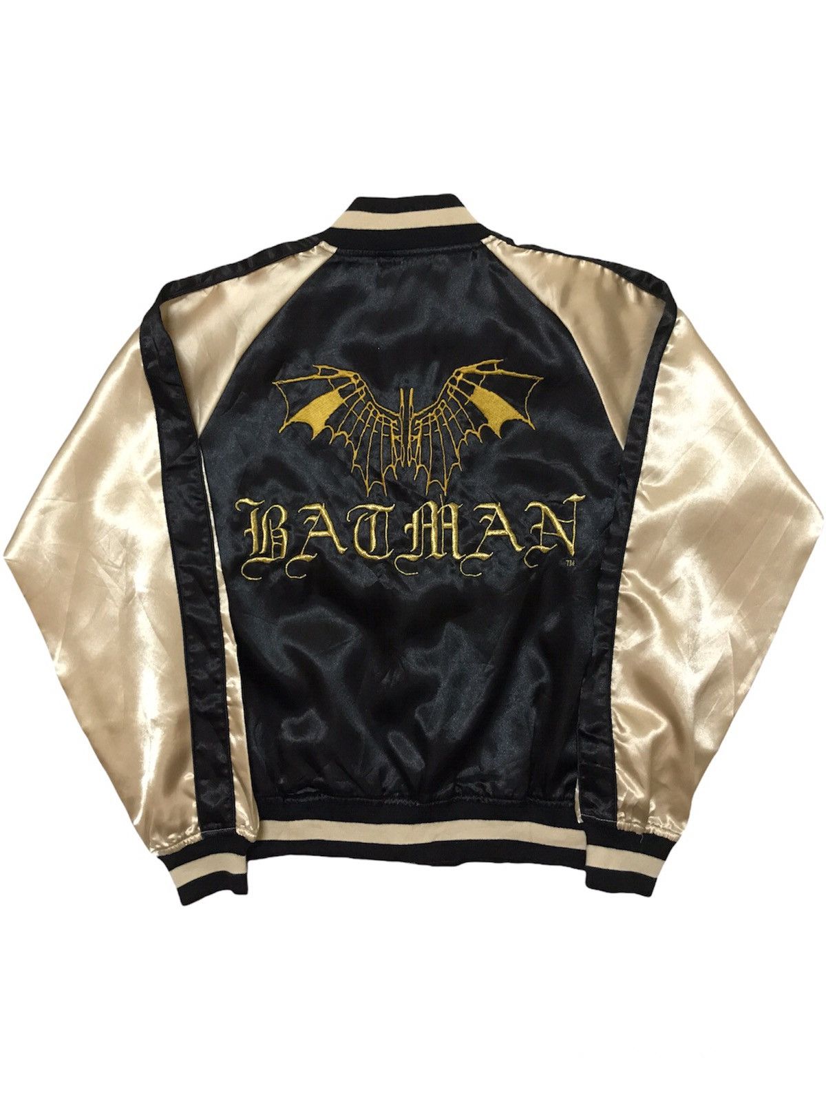 Batman × Dc Comics × Varsity Jacket Batman Embroidered Logo Souvenir ...