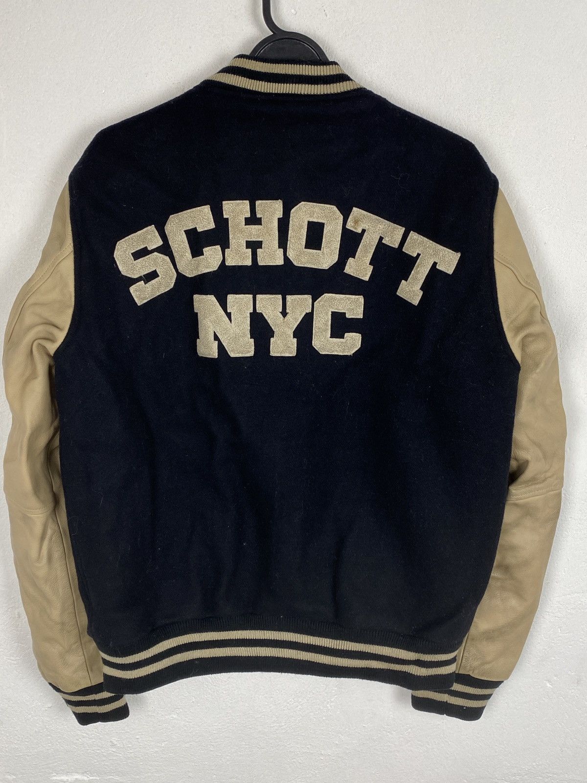 Schott 90s Vintage Schott NYC Cowhide Leather + Wool Jacket | Grailed