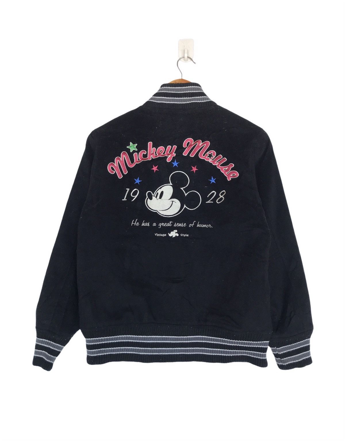 Disney × Mickey Mouse × Varsity Jacket Vintage Style Mickey Mouse ...