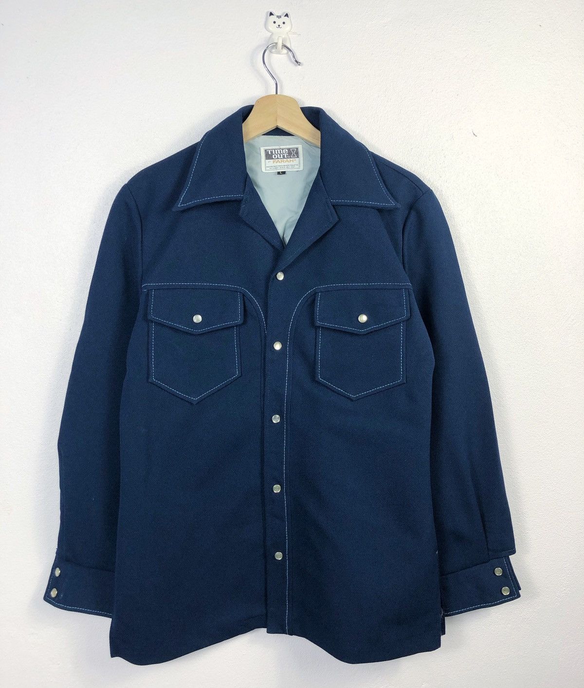 Farah × Vintage Rare Vintage Time Out by Farah Button Jacket | Grailed
