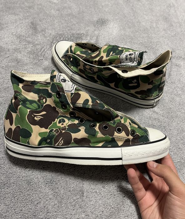 Bape Bape x Stussy Camo Hi Top Sneakers | Grailed