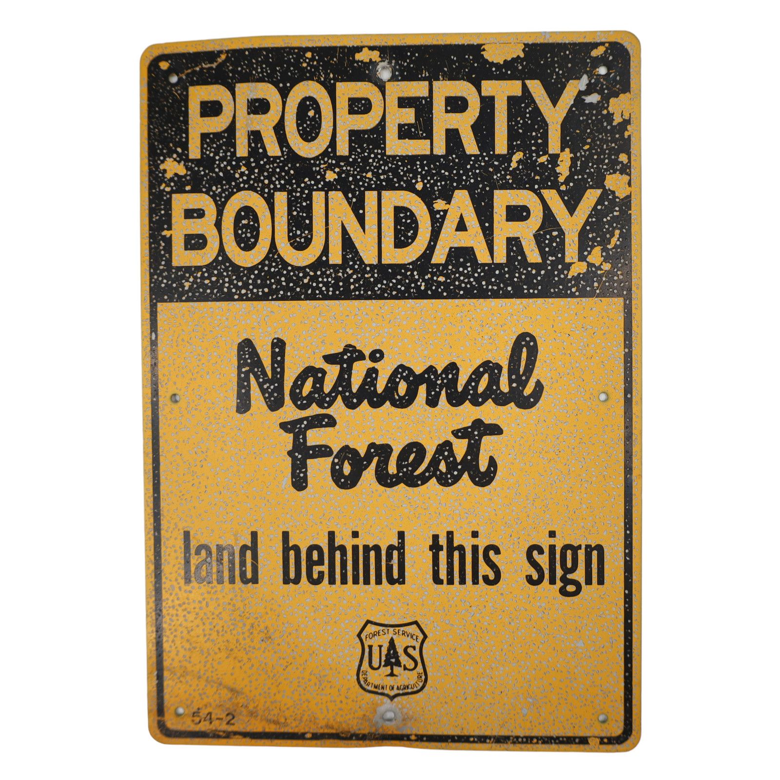 Vintage Vintage US Forest Service Metal Property Boundary Sign | Grailed