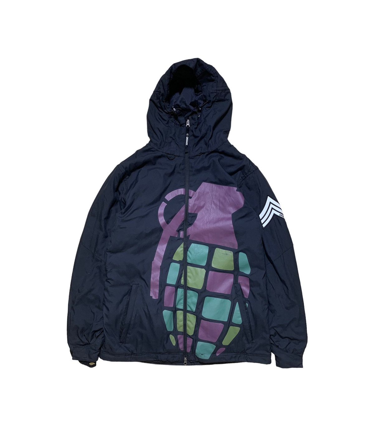 Archival Clothing Rare Grenade Jacket Hooded Black Colour | Grailed