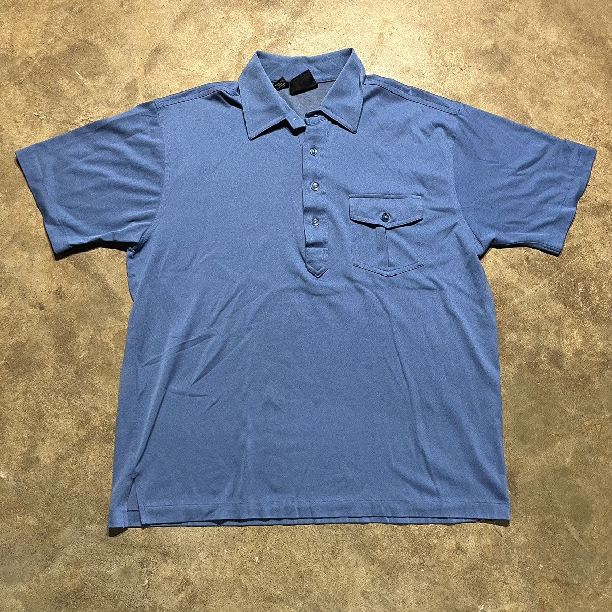 Vintage Vintage 70s Robert Bruce Blue 4 Button Polo Shirt | Grailed