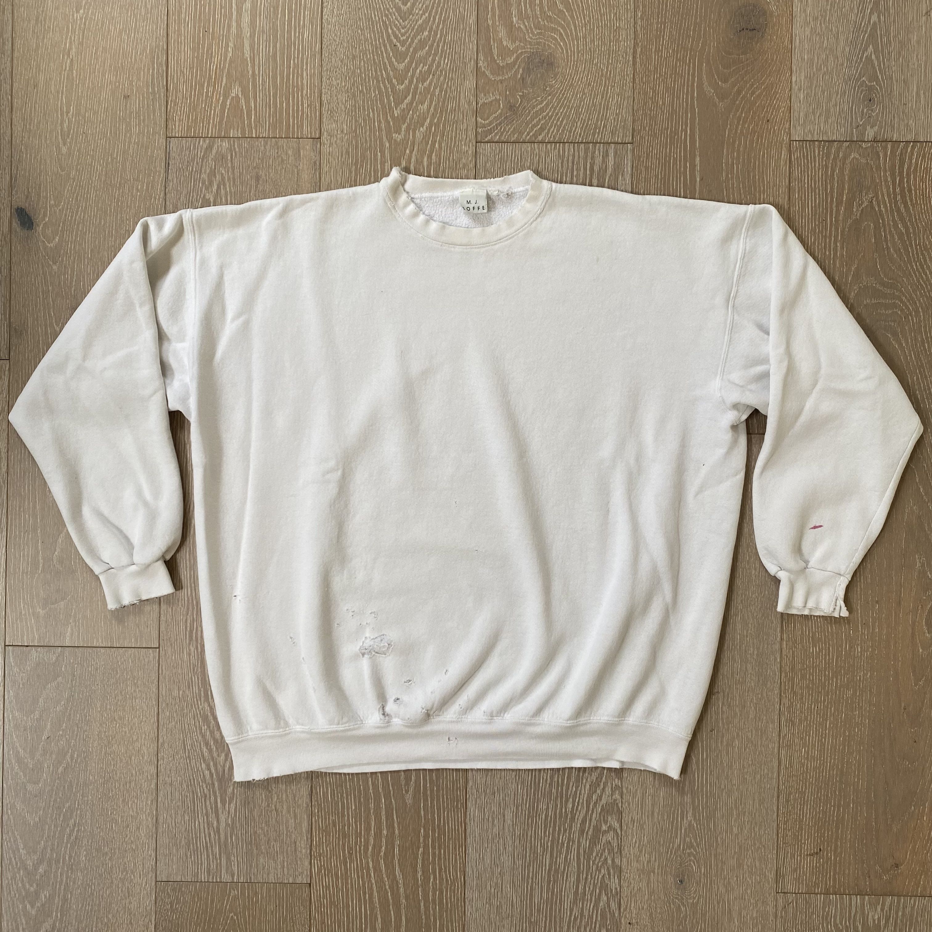 Vintage Vintage 80s / 90s MJ Soffe Blank Distressed Crewneck | Grailed