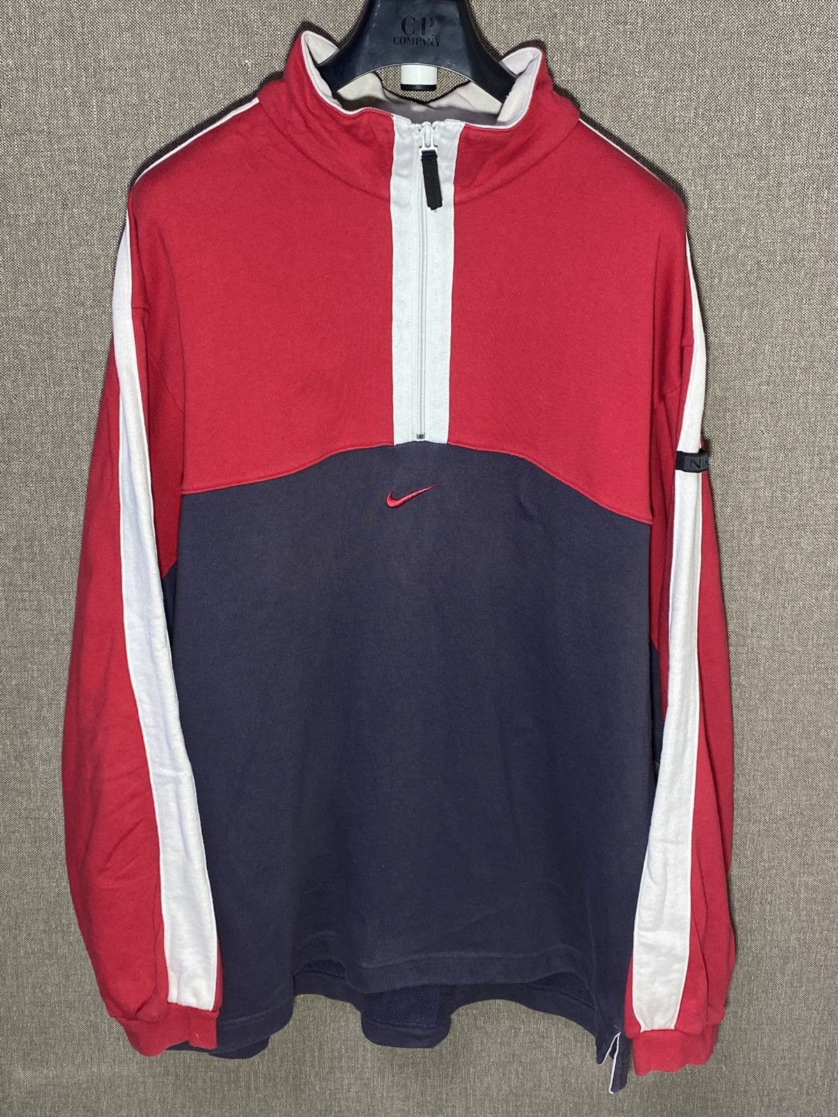 Nike × Vintage 00s Vintage Nike Embroidered Center Swoosh Half-Zip ...