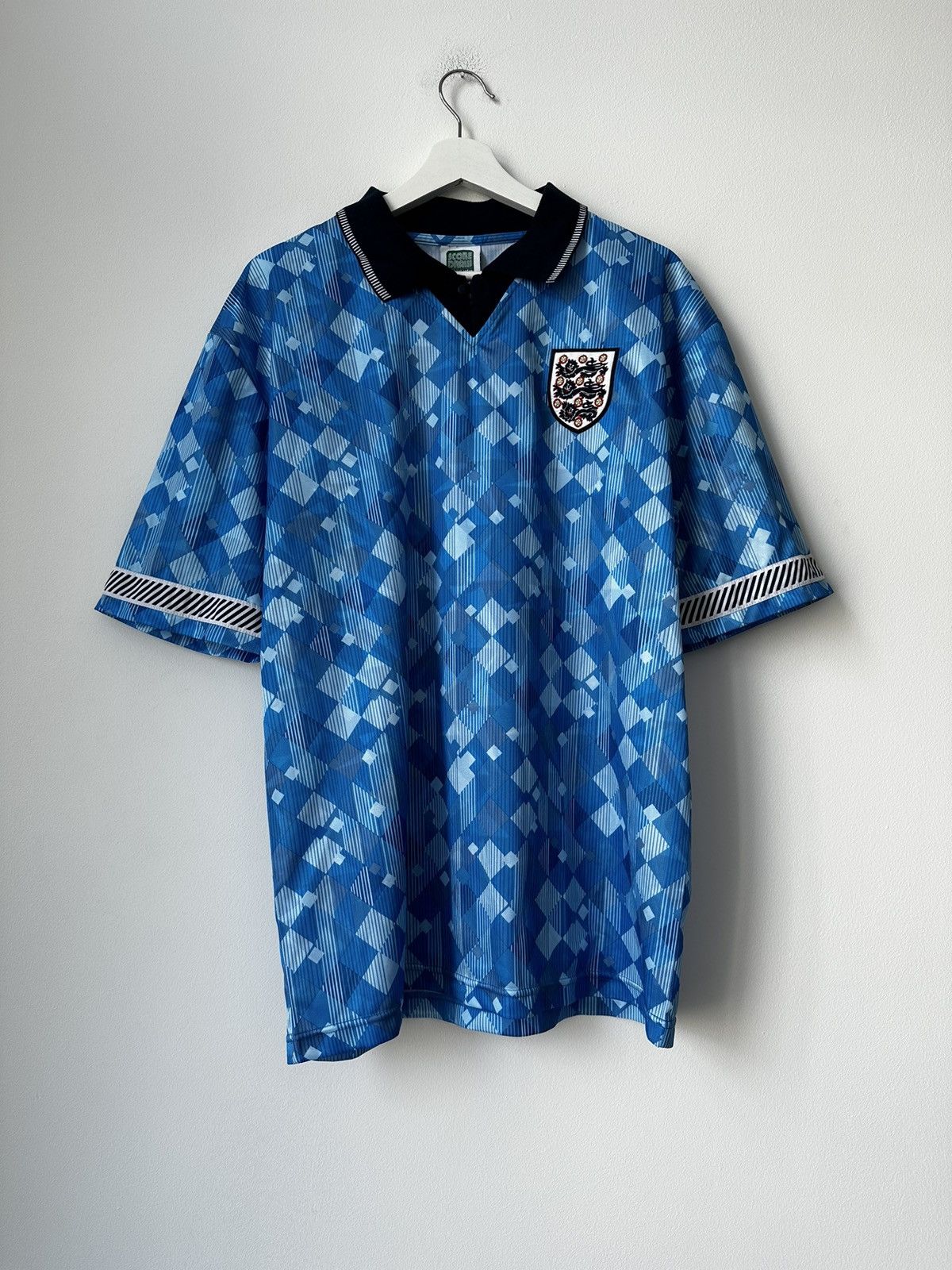 Soccer Jersey 90/91 England Score Draw Reproduction Soccer Jersey | Grailed