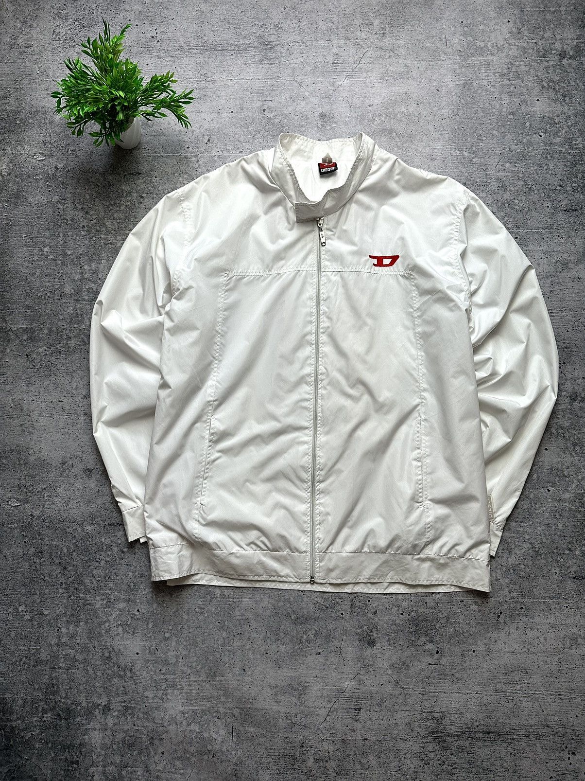 Diesel Vintage 90s Diesel Logo Nylon Rain Jacket | Grailed