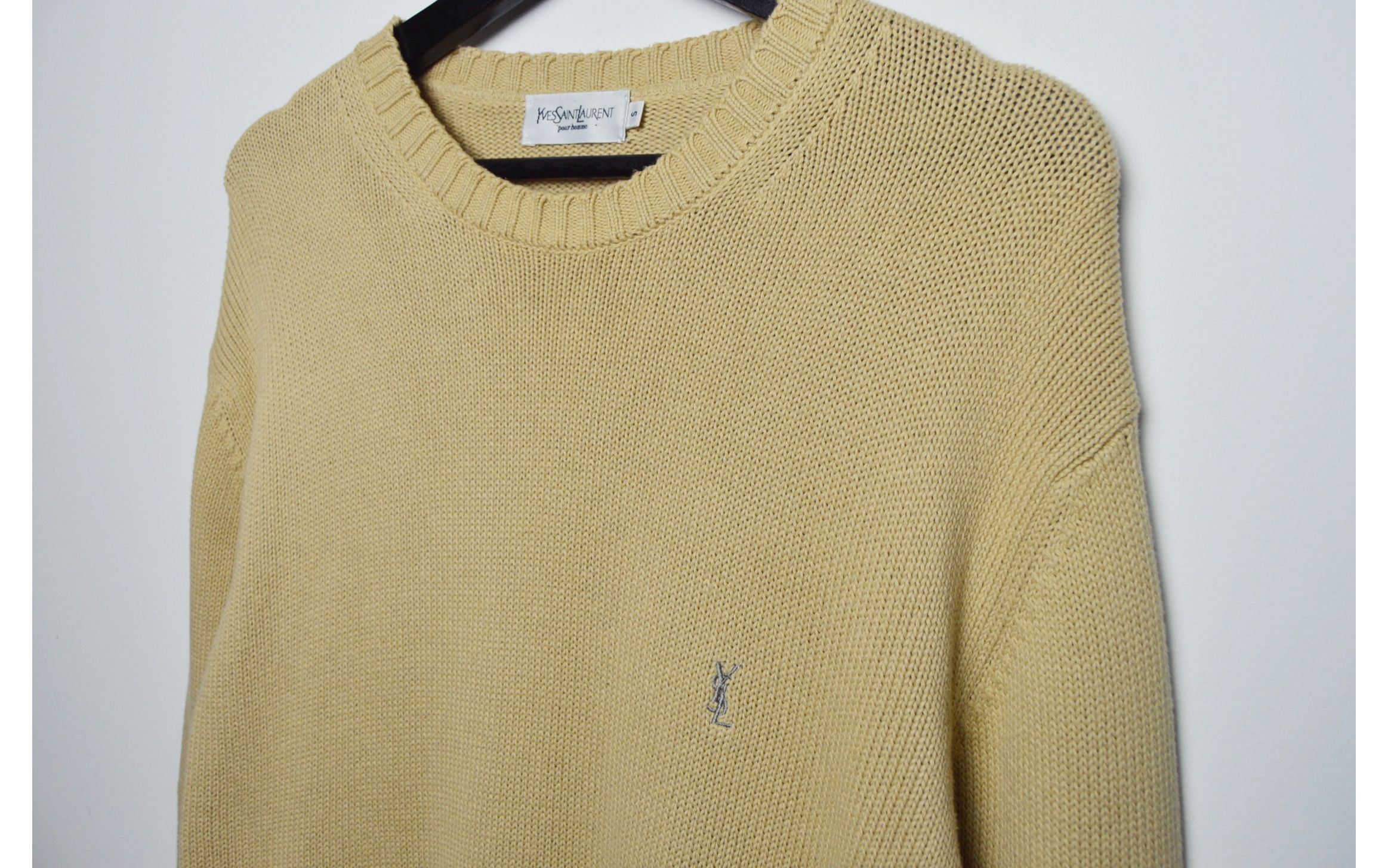 Vintage ysl crewneck oversized sweater vintage | Grailed