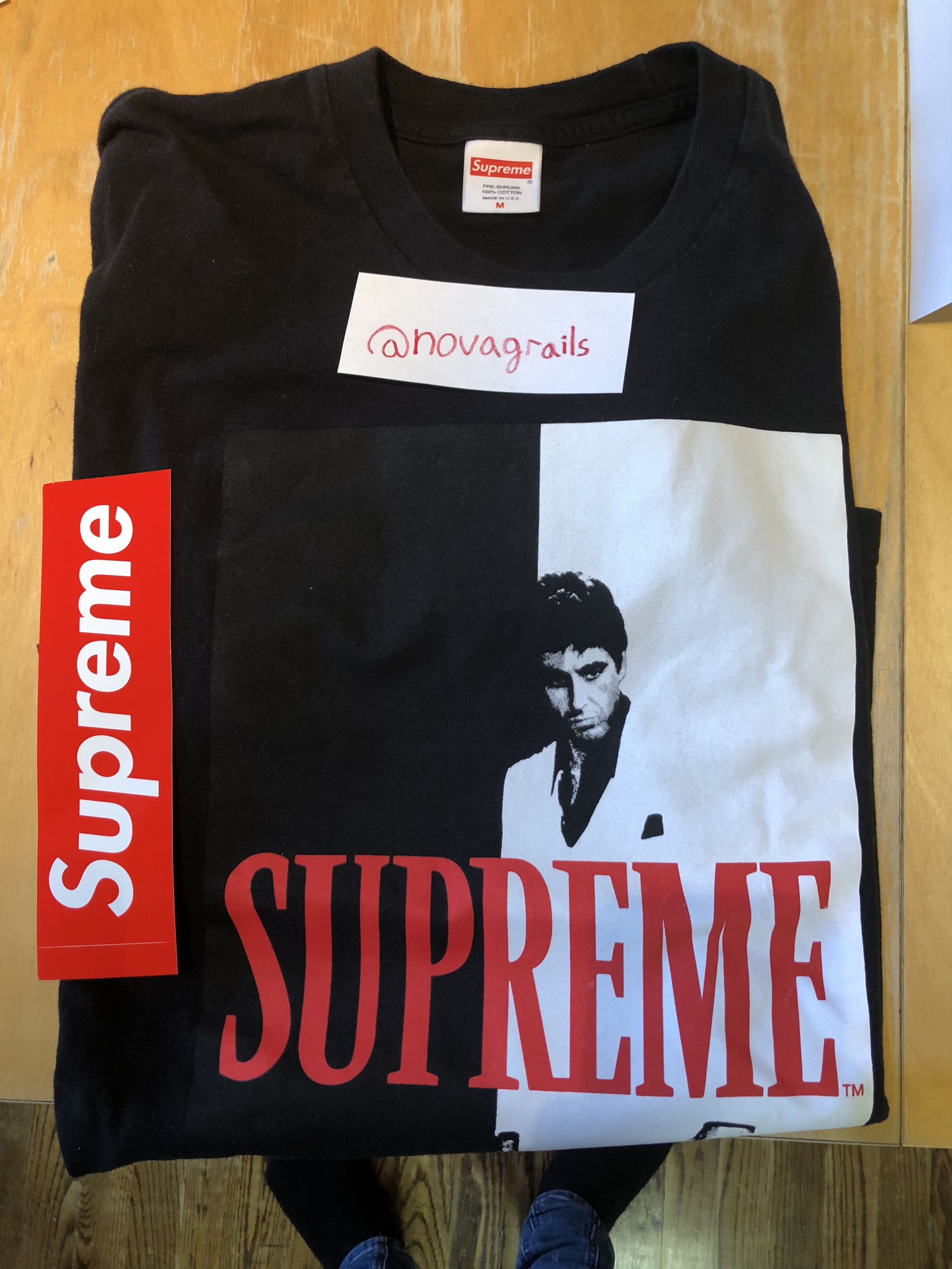 Supreme Fw17 Supreme x Scarface Split Tee Black | Grailed