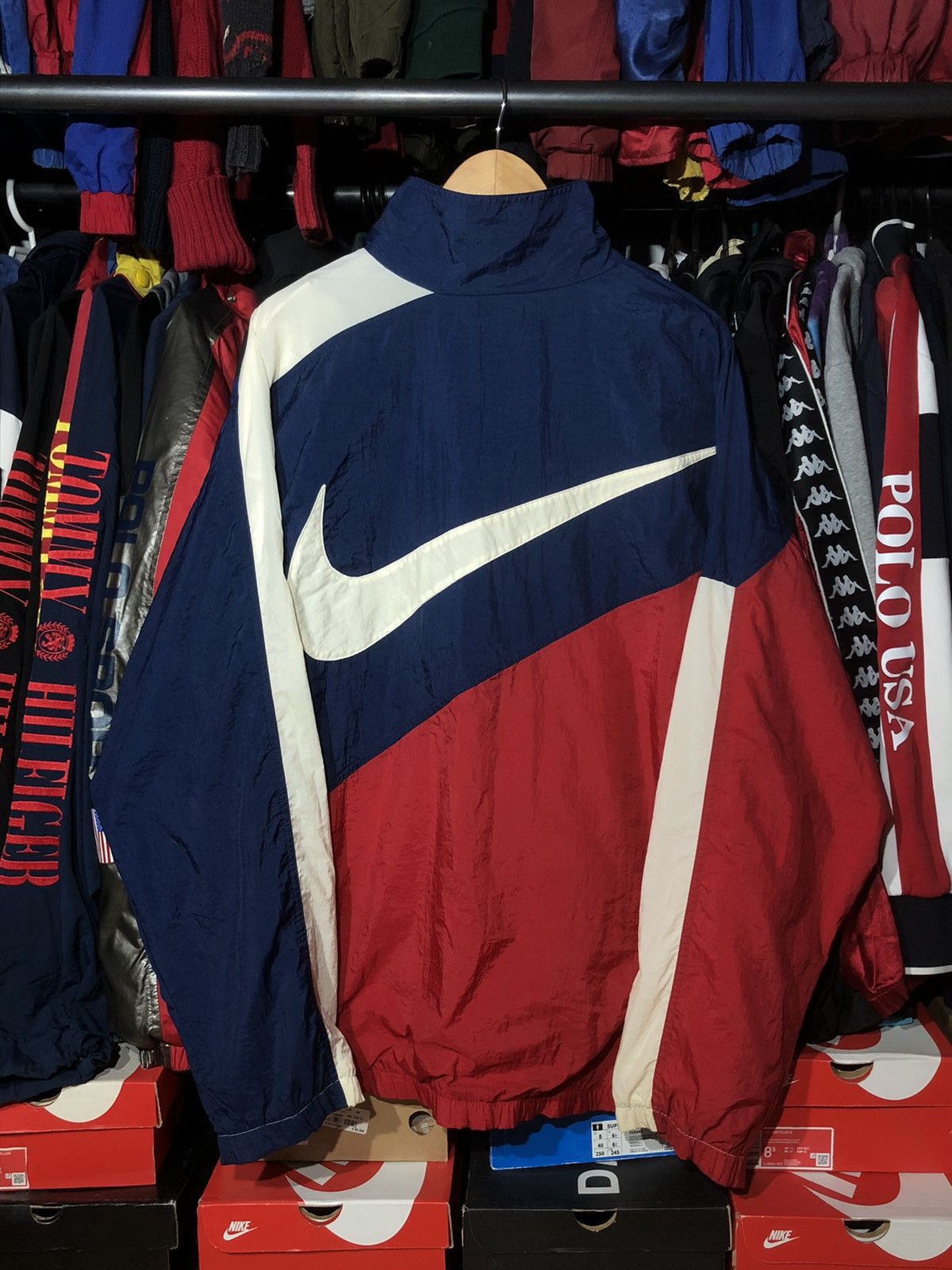 Nike × Streetwear × Vintage Windbreaker Nike Big Logo 90’s Vintage ...