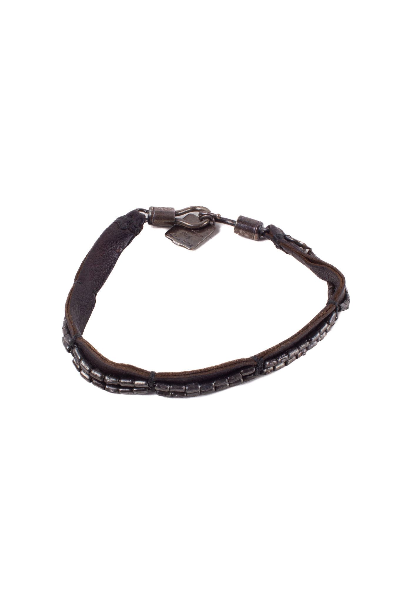 Goti GOTI SILVER LEATHER BRACELET | Grailed