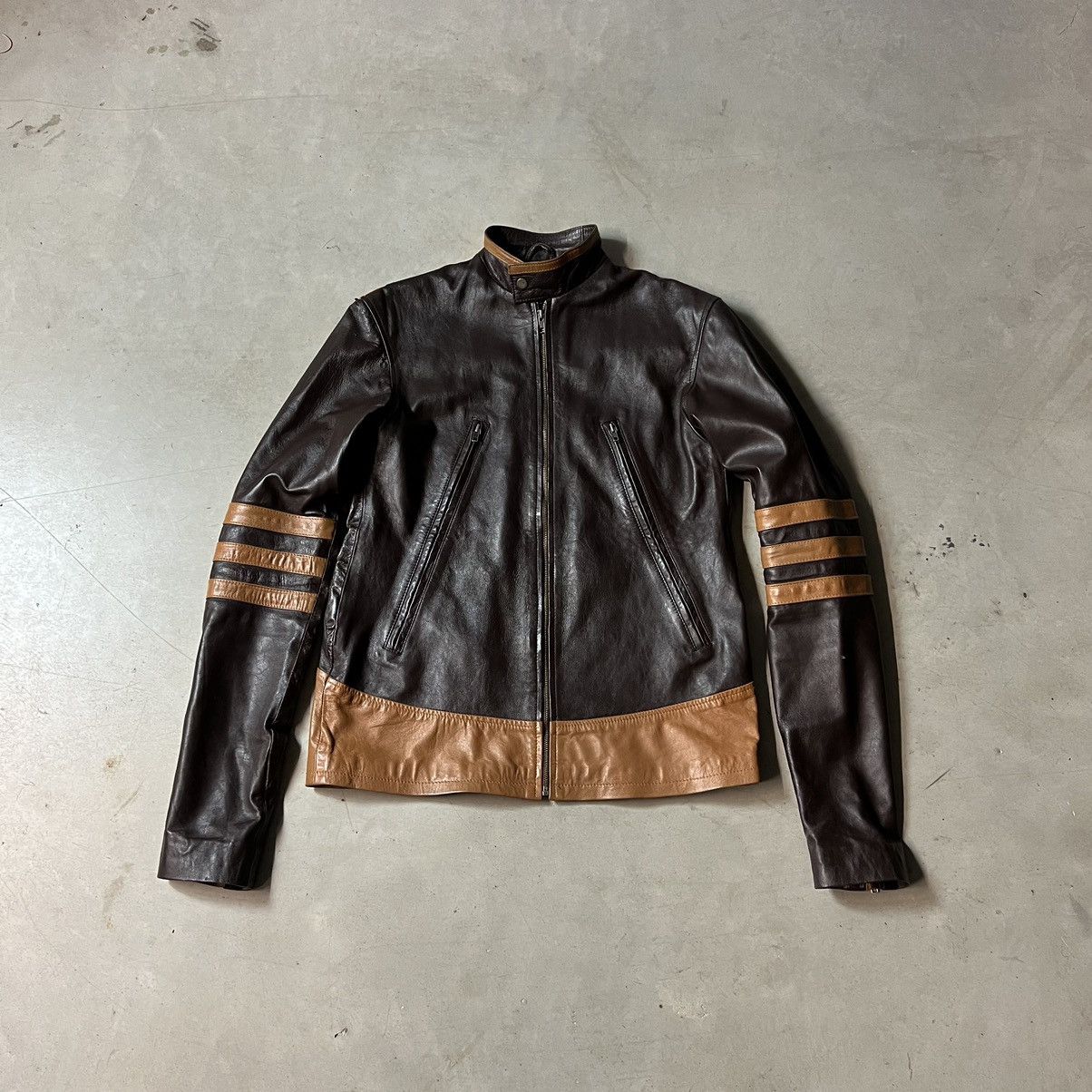 Vintage Y2K Wolverine Racing Leather Jacket | Grailed