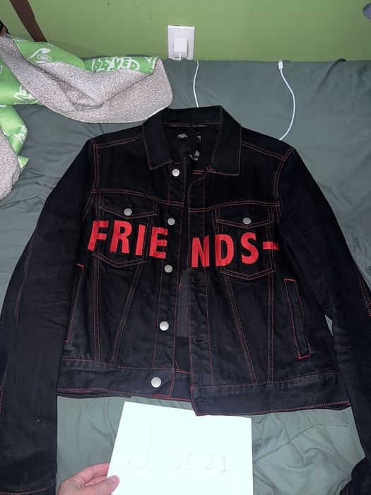 Vlone Red Vlone denim jacket | Grailed