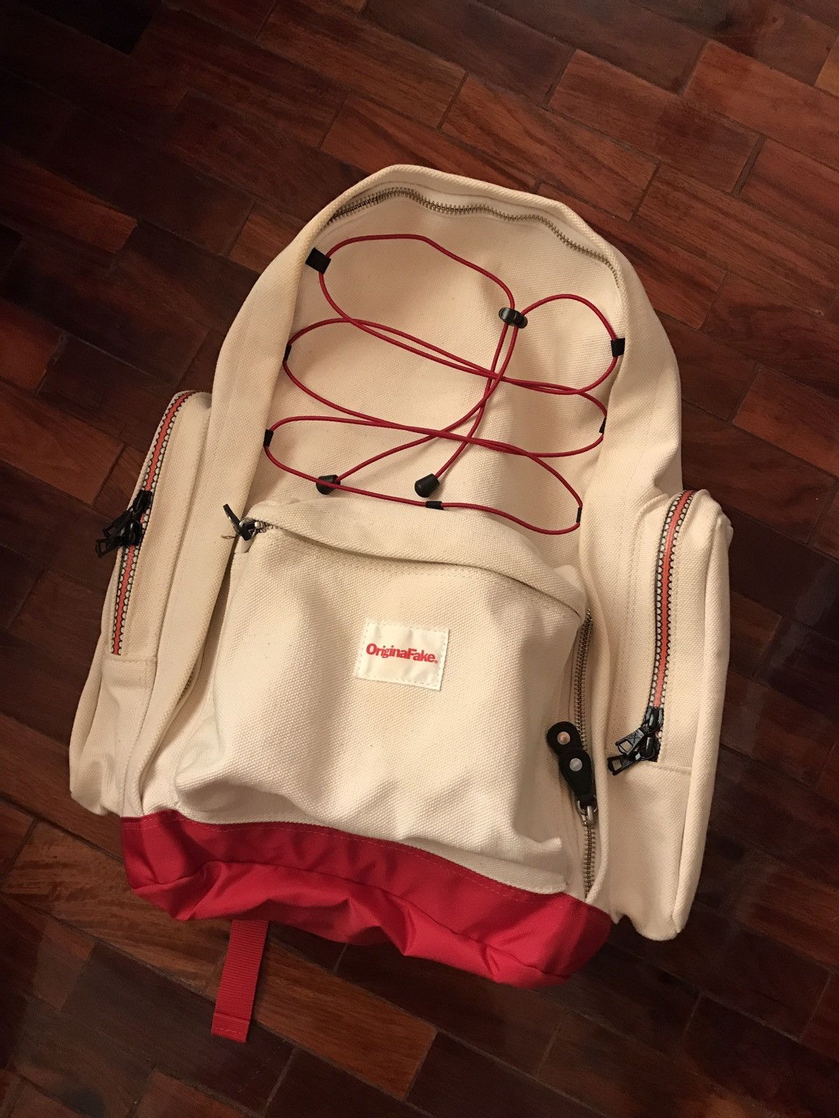 Original Fake Spring Summer 2010 Canvas Backpack with Chomper Details ...