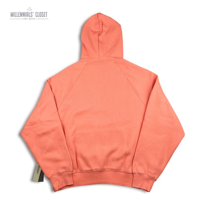 Pacsun Fear of God Essentials Hoodie Coral 2022 size S | Grailed