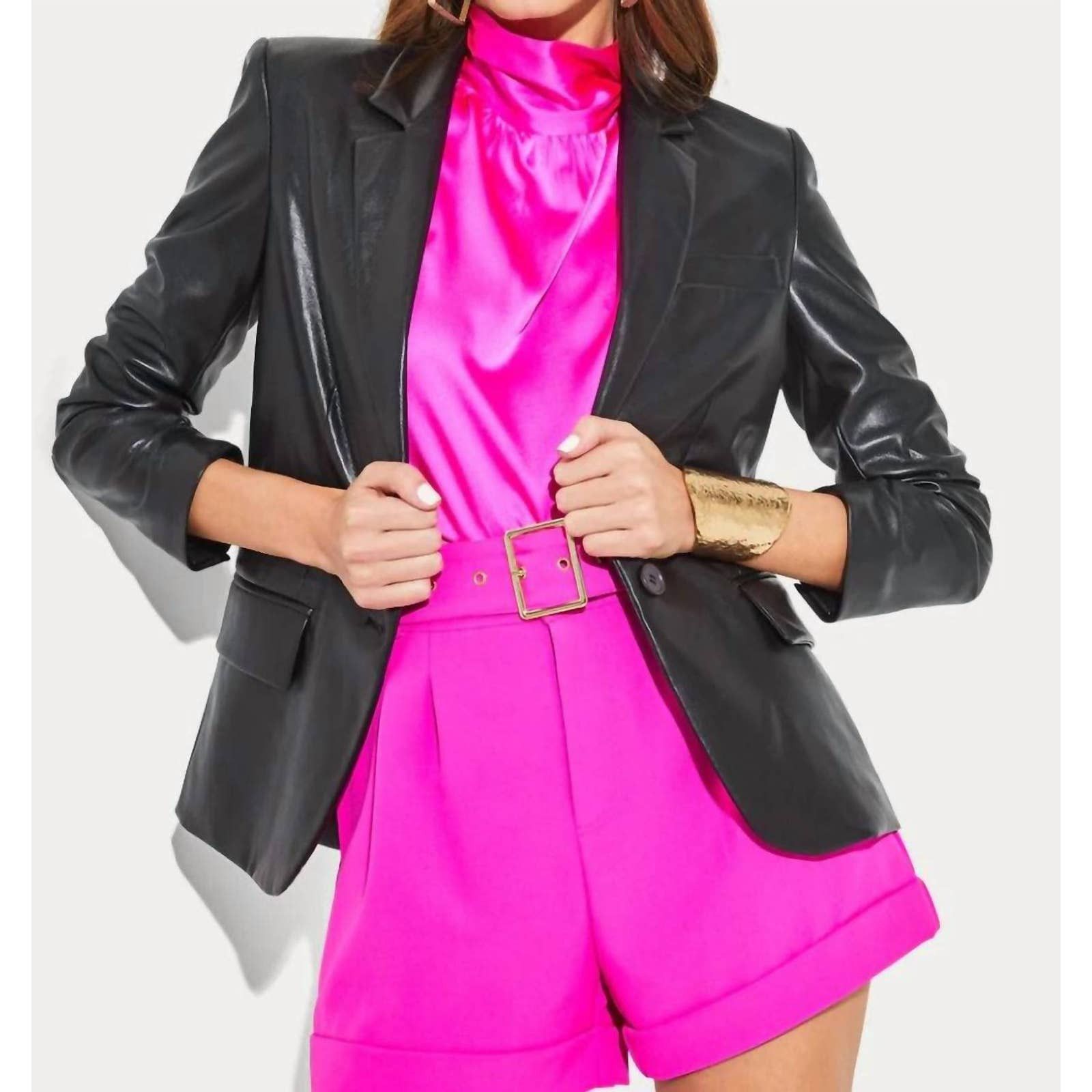 Generation Love Millie Vegan Leather Blazer In Black | Grailed