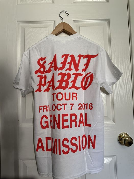 Kanye West Kanye West Saint Pablo Tour General Admission T-Shirt White | Grailed
