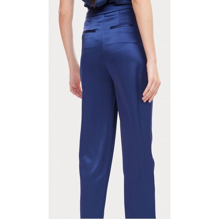 Generation Love Portia Pleated Satin Pants In Blue | Grailed