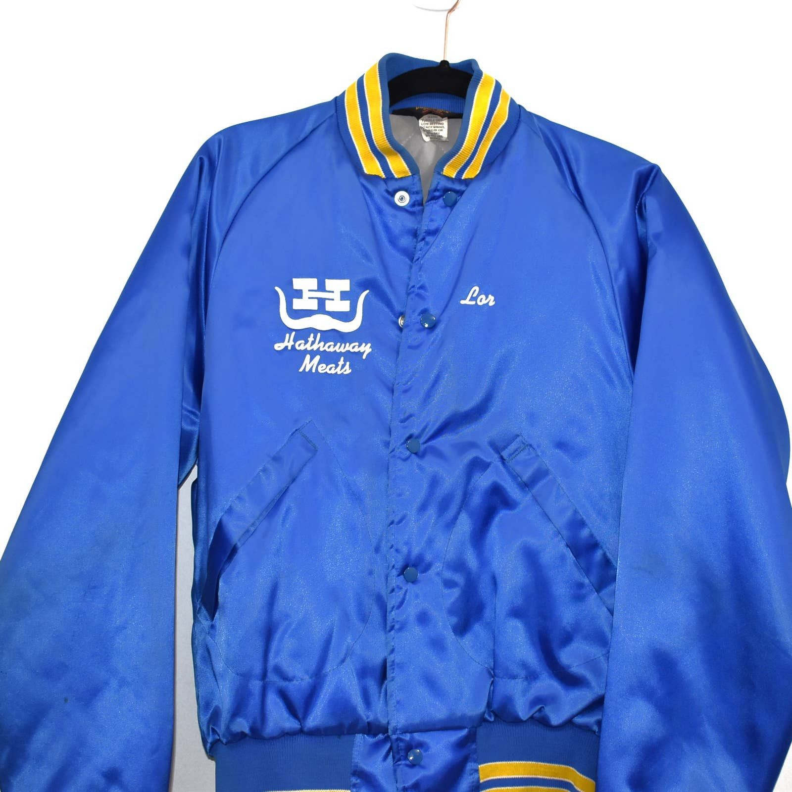 Vintage Vintage 80s Dunbrooke Pla-Jac Bomber Jacket S Hathaway Meats ...