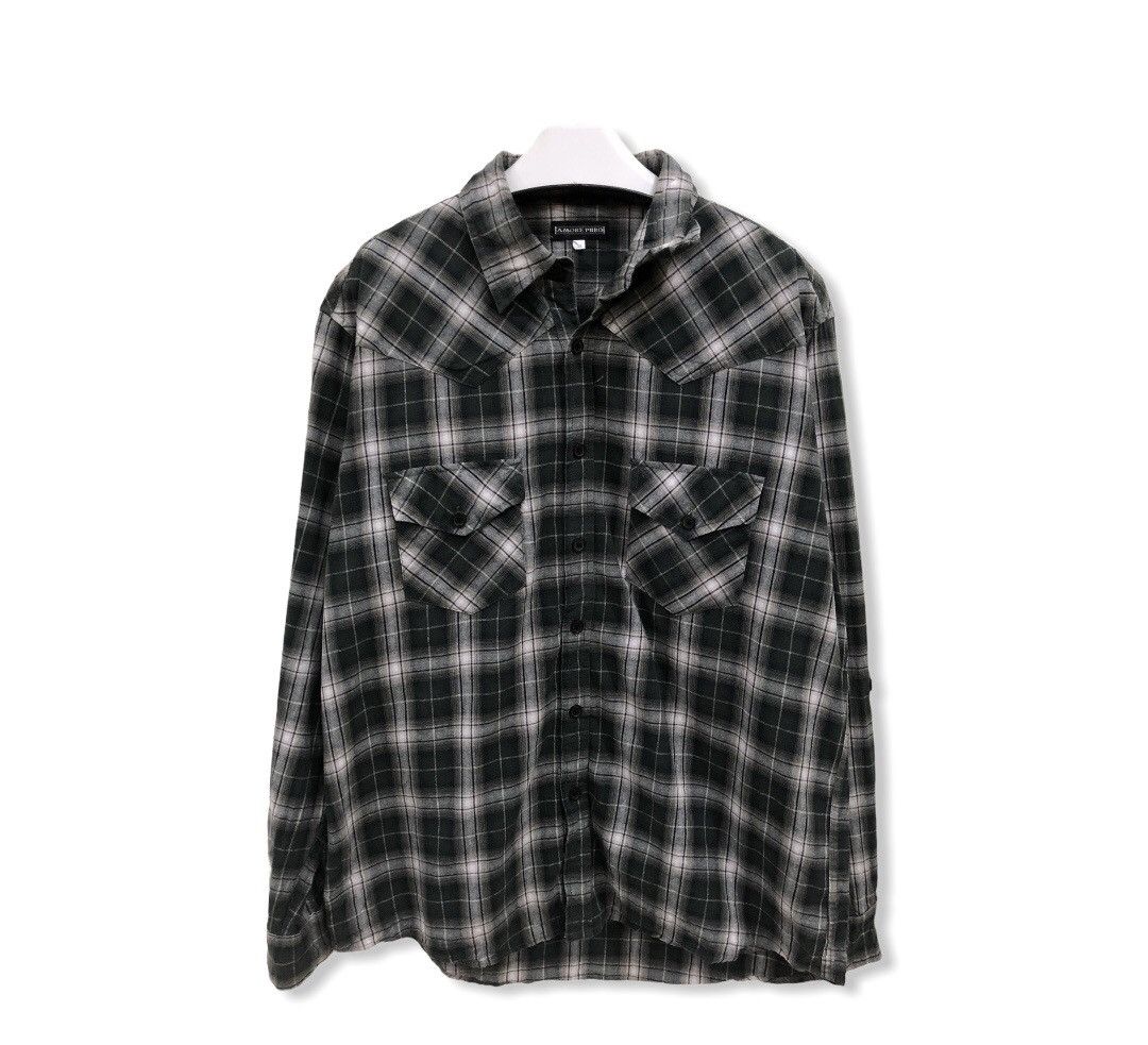 Flannel × Streetwear × Vintage Vintage Amore Puro Plaid Tartan Flannel ...