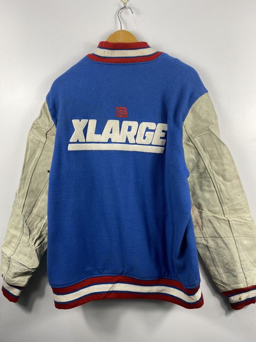 Vintage 90s X Large Varsity Jacket Leather Wool | Grailed