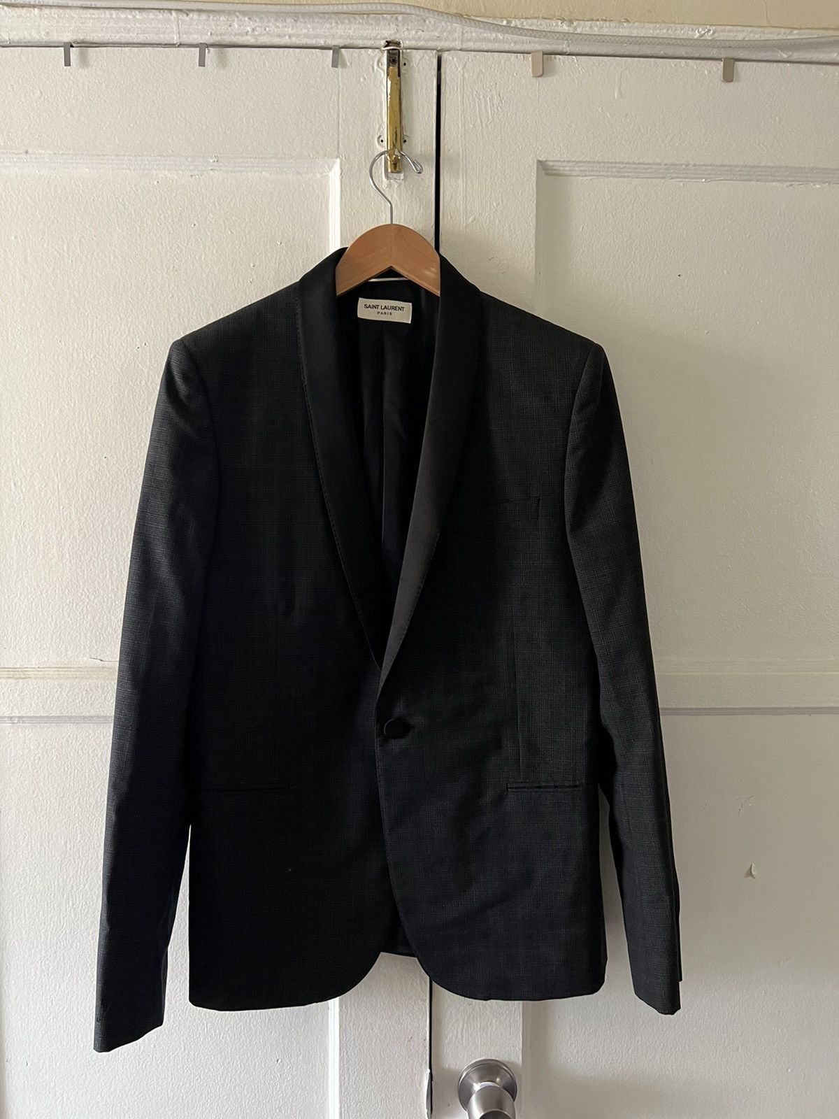 Saint Laurent Paris Hedi 2013 shawl le smoking jacket | Grailed
