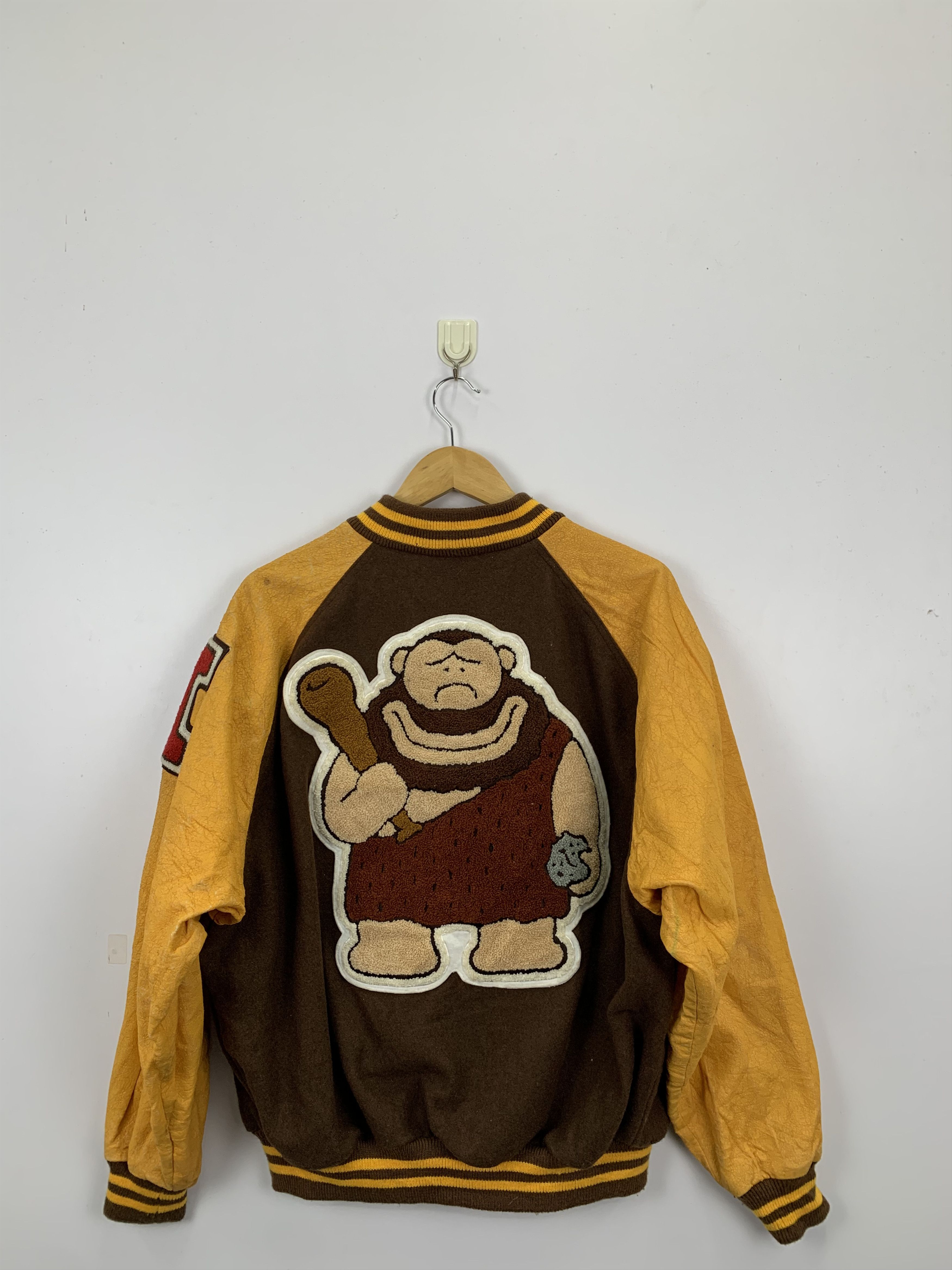 Varsity Jacket × Vintage Vintage 90s Cup Noodle Worldwide Leather ...