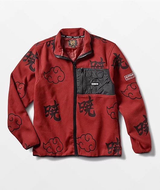 Primitive Primitive X Naruto Shippuden II Akatsuki Anime Fleece Jacket ...