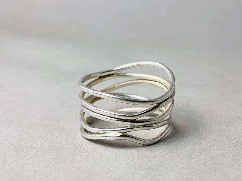 Handmade Silver Spiral Ring, 925 Sterling Silver Ring | Grailed