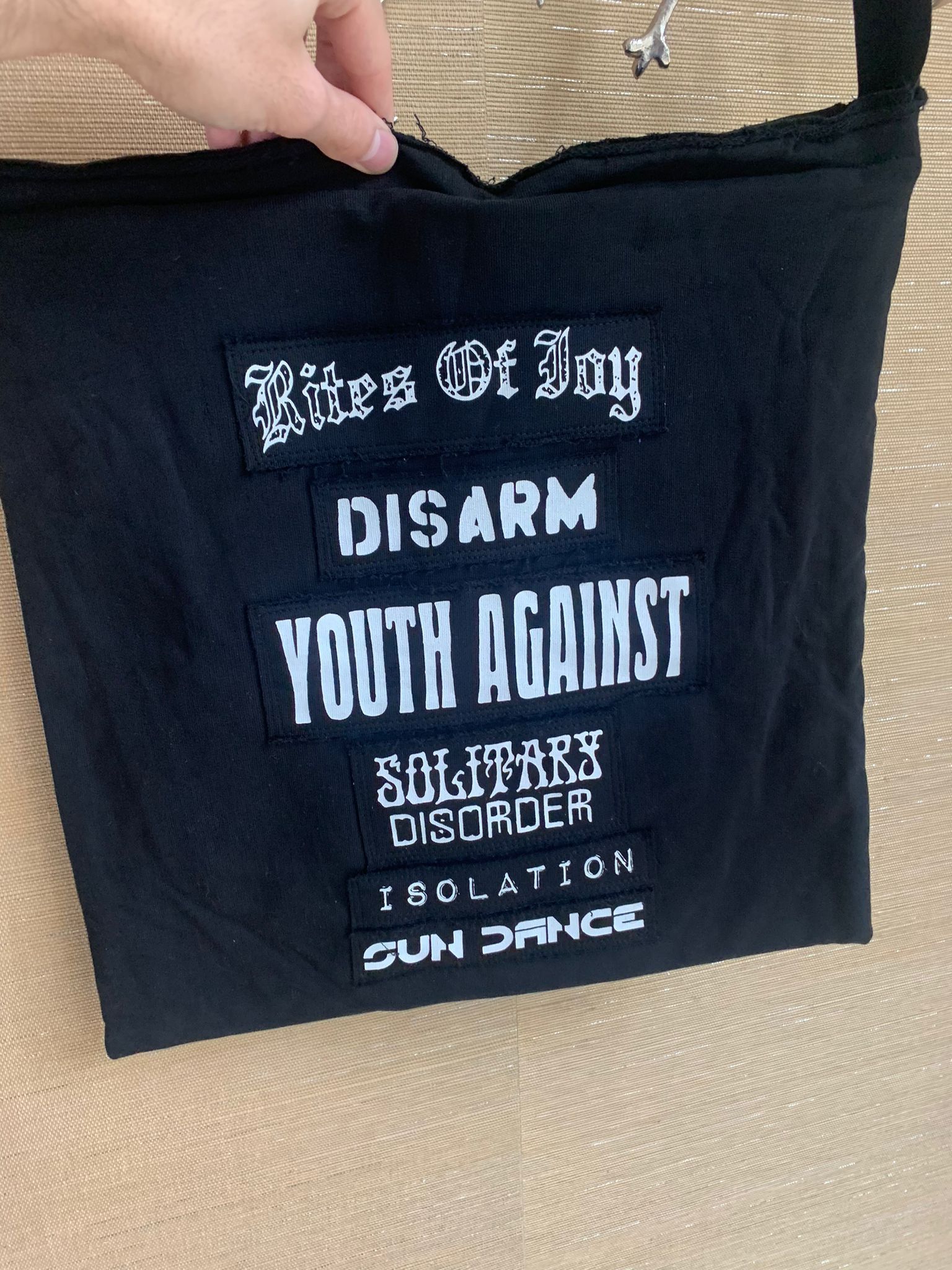 Raf Simons Disarm Youth Against Sling Messenger Bag in Black | Grailed