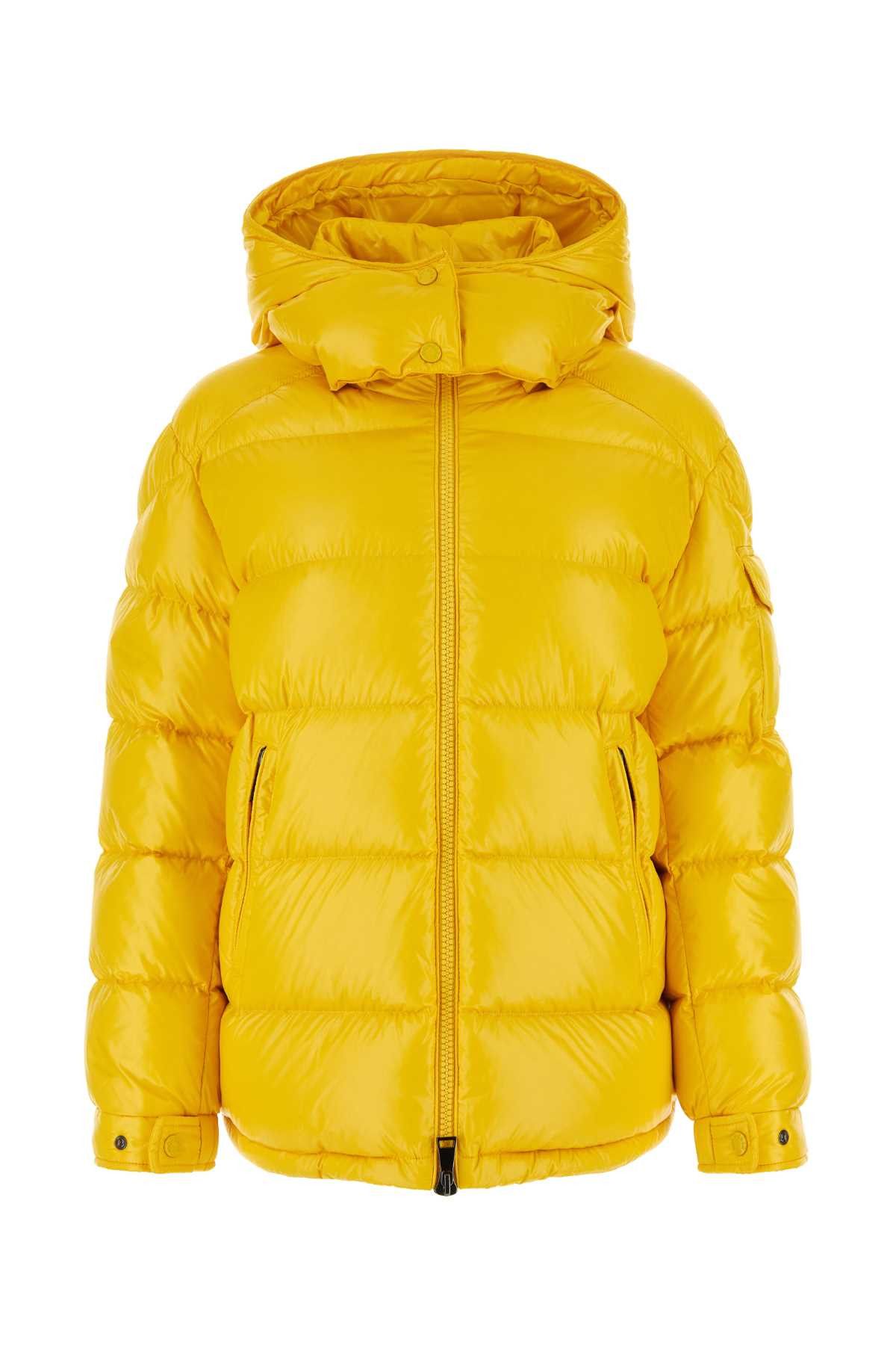 Moncler Yellow Nylon Marie Down Jacket | Grailed