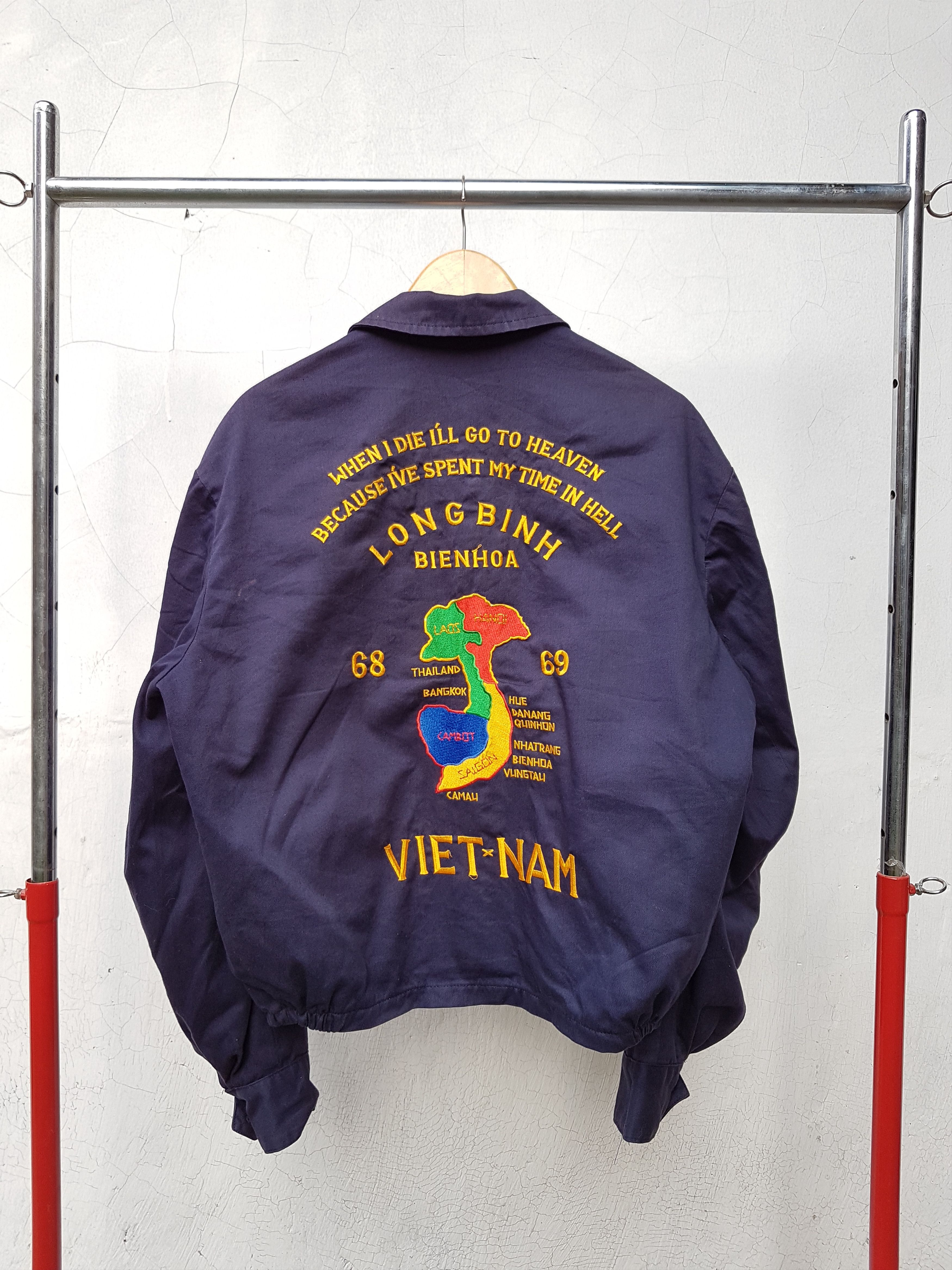 Aero Leather × Sukajan Souvenir Jacket Fit S to M, Rare! Aero Vietnam ...