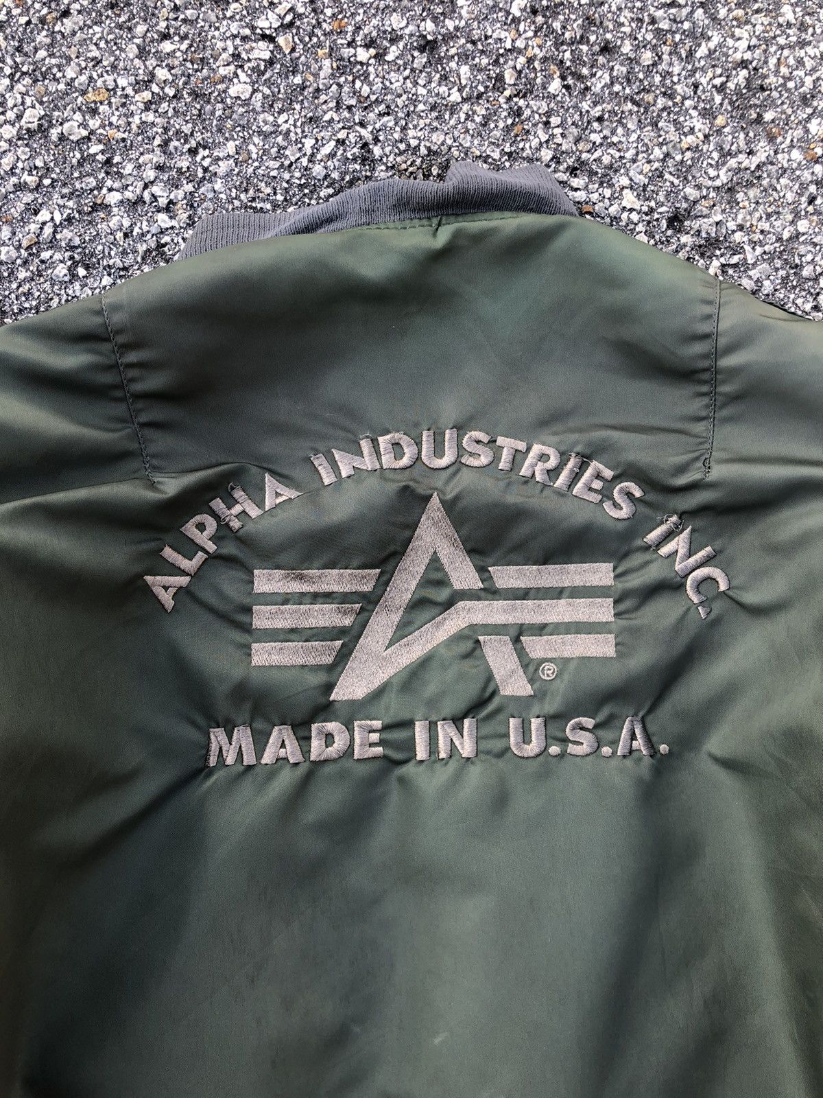 Alpha Industries × Military × Vintage Alpha Industries Embroidered Logo ...