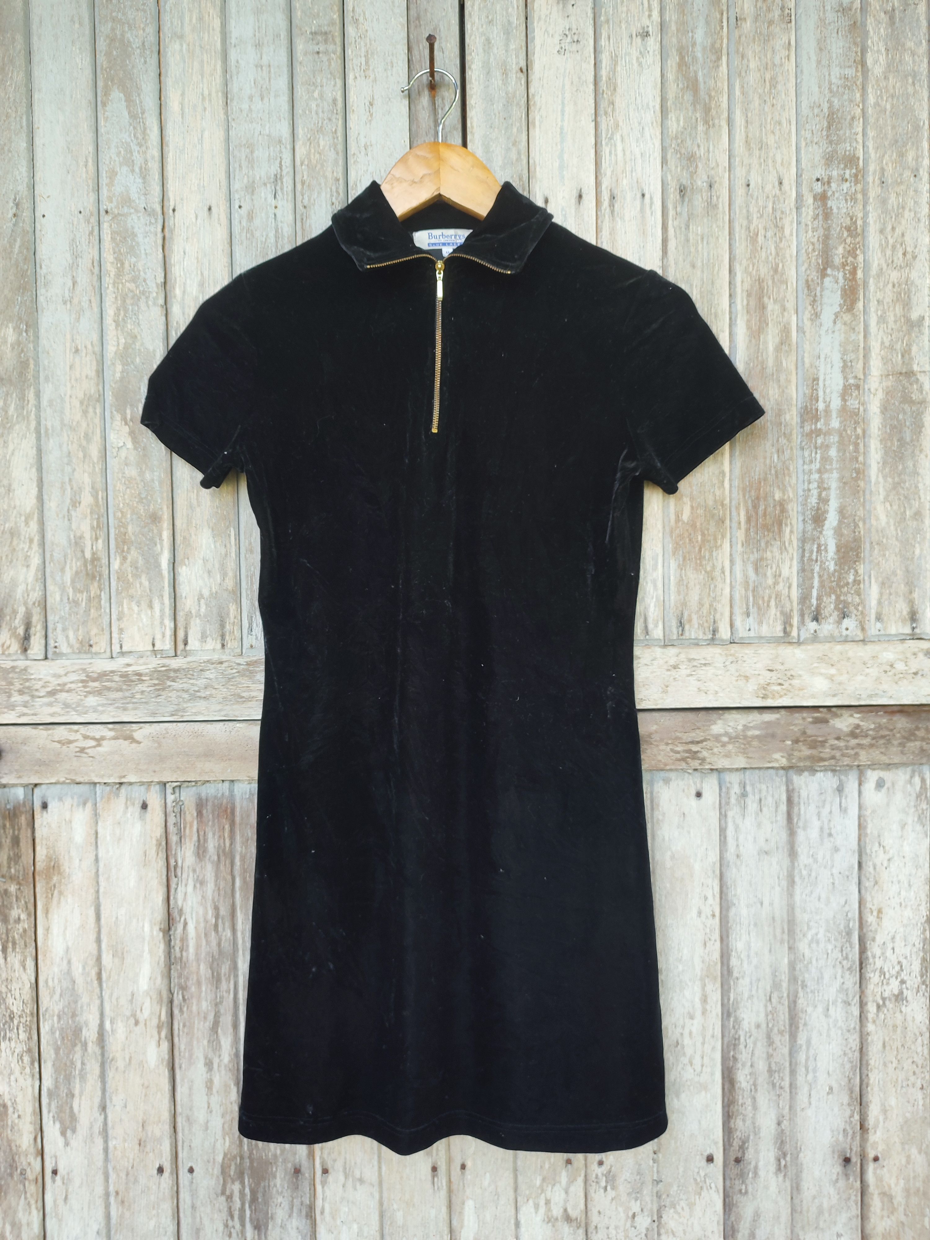Vintage HARD TO FIND Vintage Burberry Blue Label Velvet Tunic Dress ...