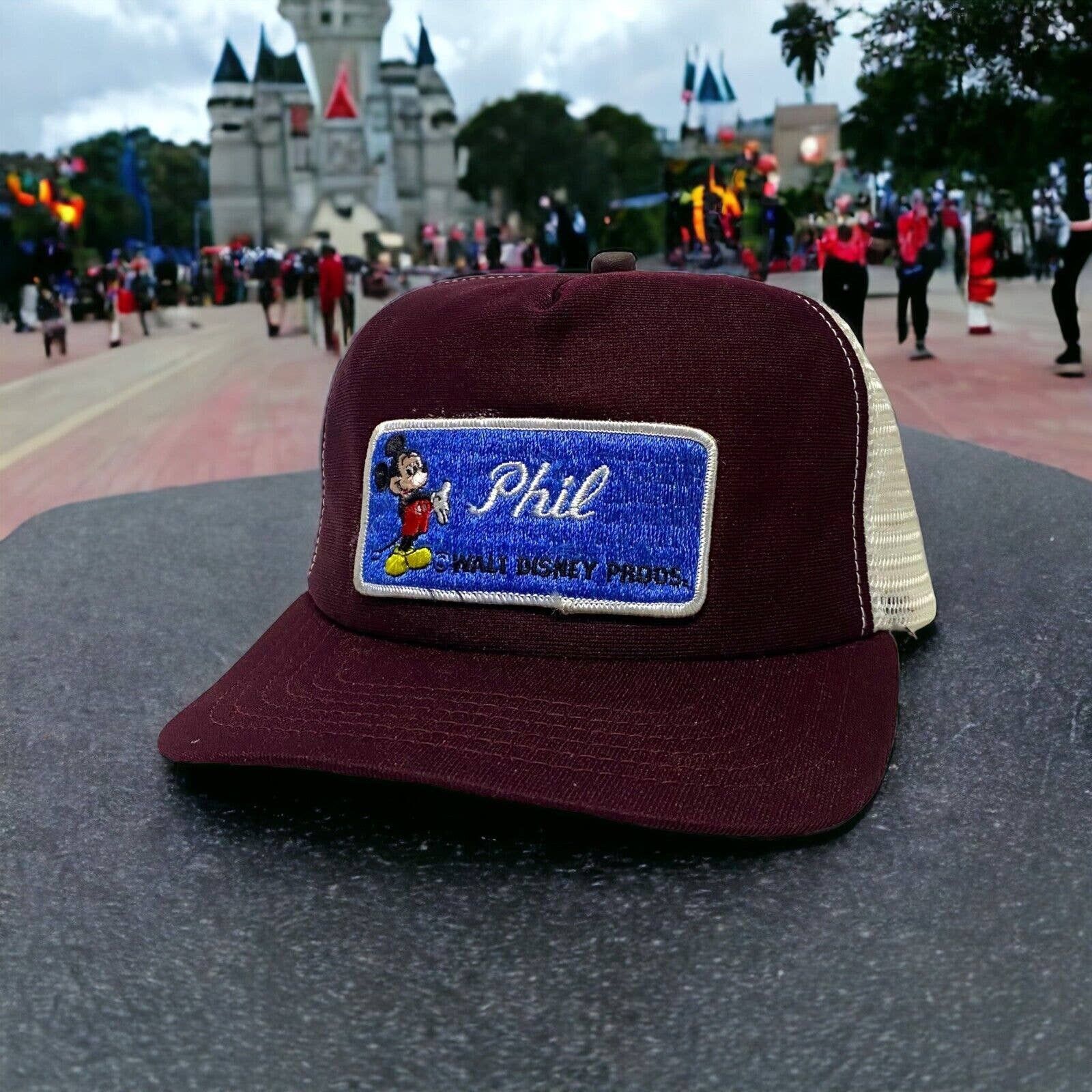 Vintage Walt Disney World Mickey Mouse Phil Patch Trucker Hat | Grailed
