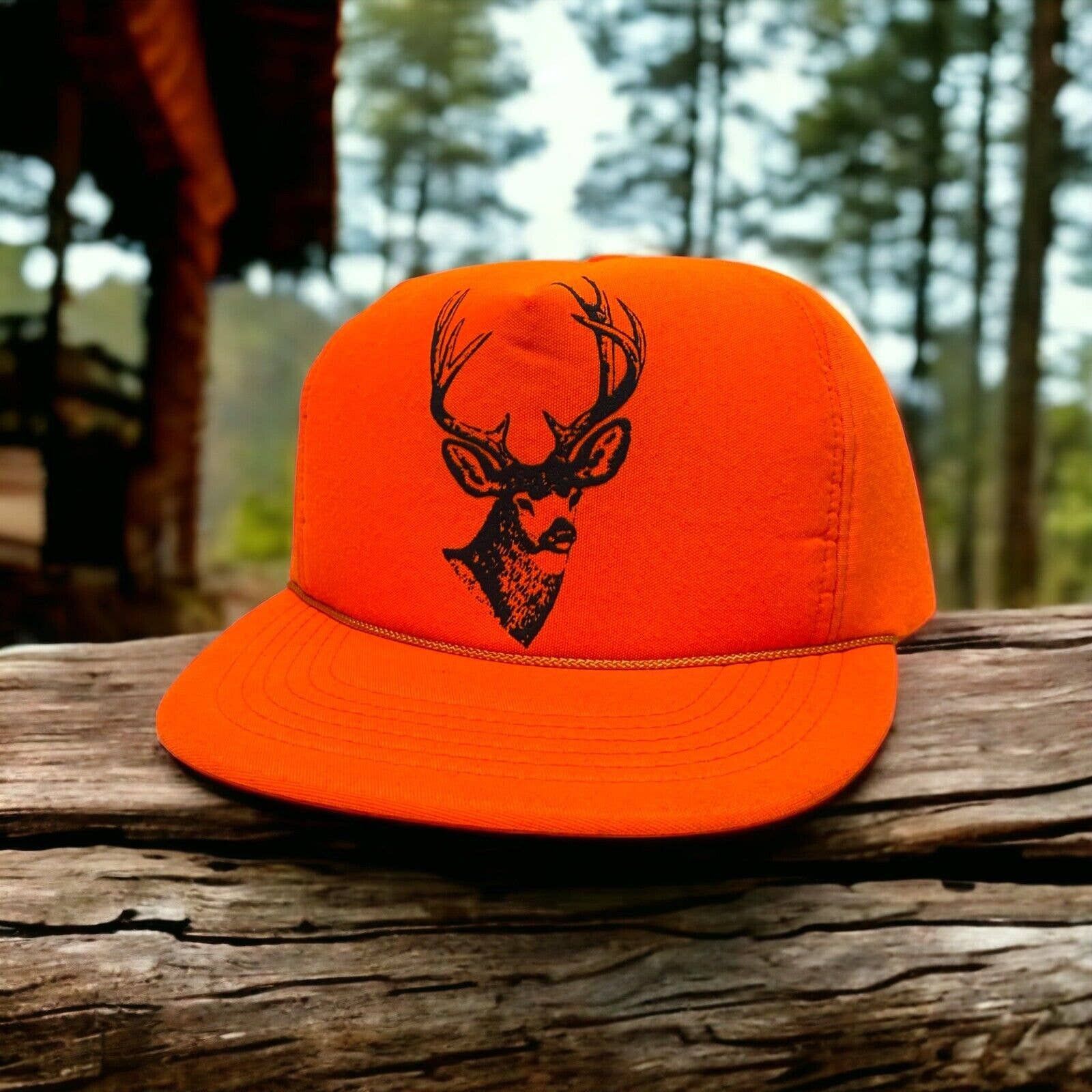 Vintage Vintage Whitetail Deer Hunter Orange Snapback Trucker Hat | Grailed