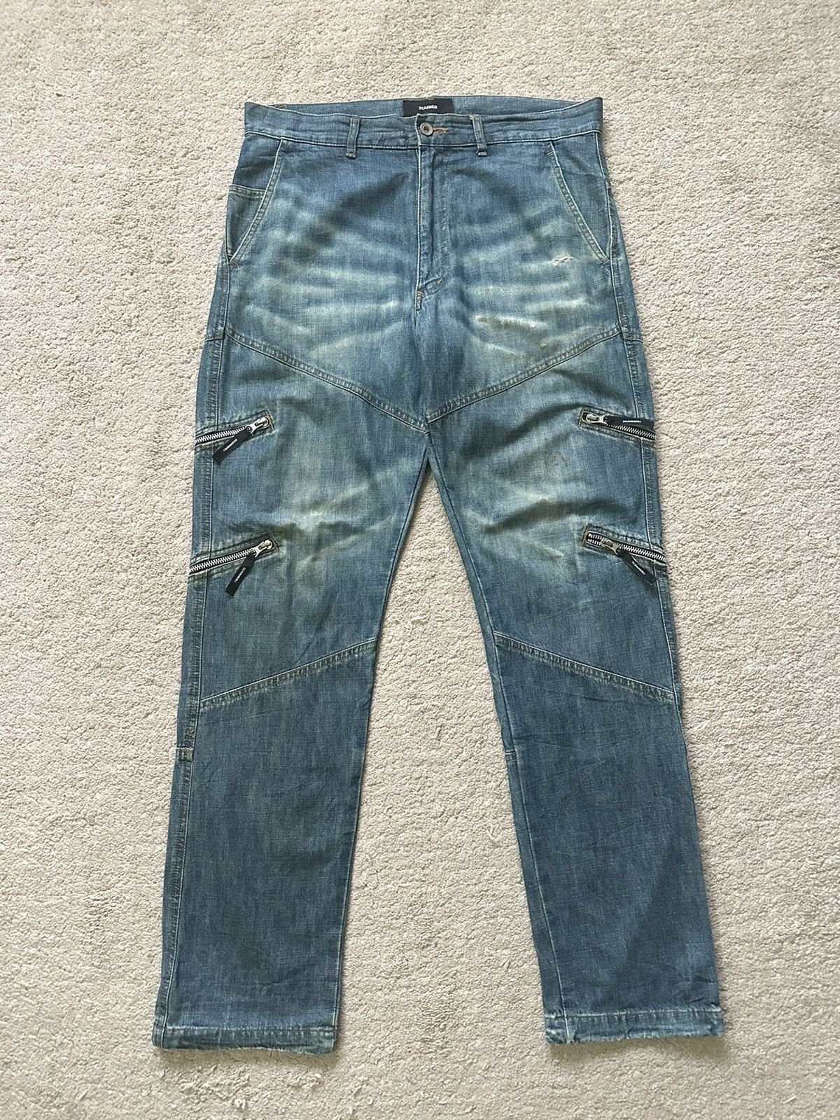 Hysteric Glamour 1990s Scanner Multi-Pocket Claw Marks Jeans | Grailed
