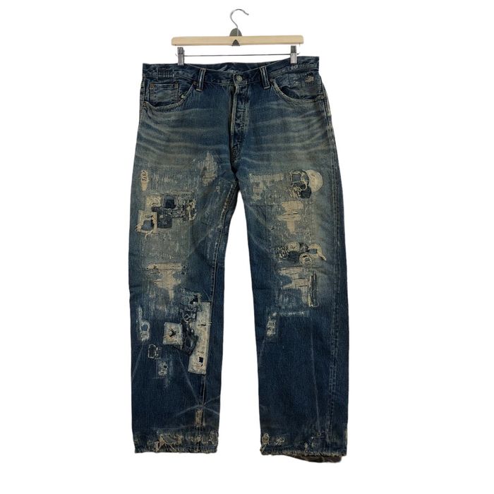 Pure Blue Japan Vintage PURE BLUE JAPAN Jeans Pants Boro Design ...
