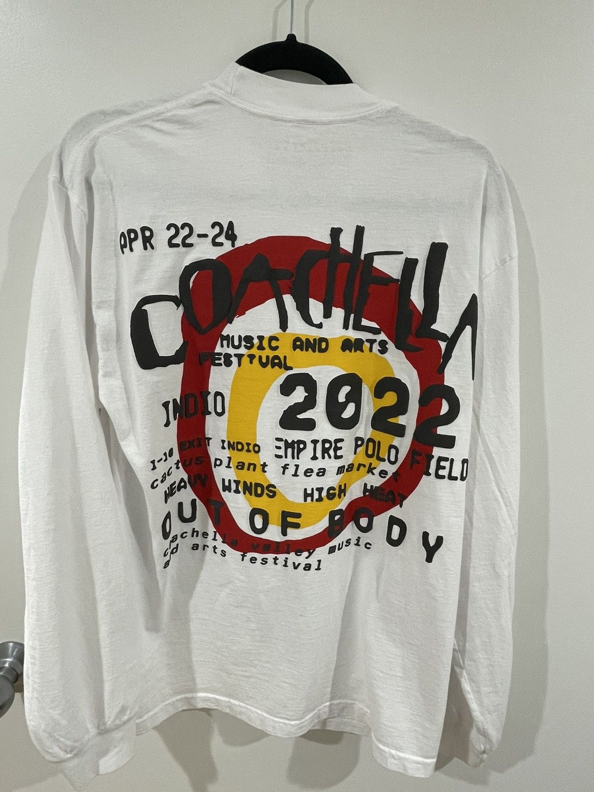 Coachella CPFM x Coachella ‘22 White Long Sleeve Tee Size M | Grailed