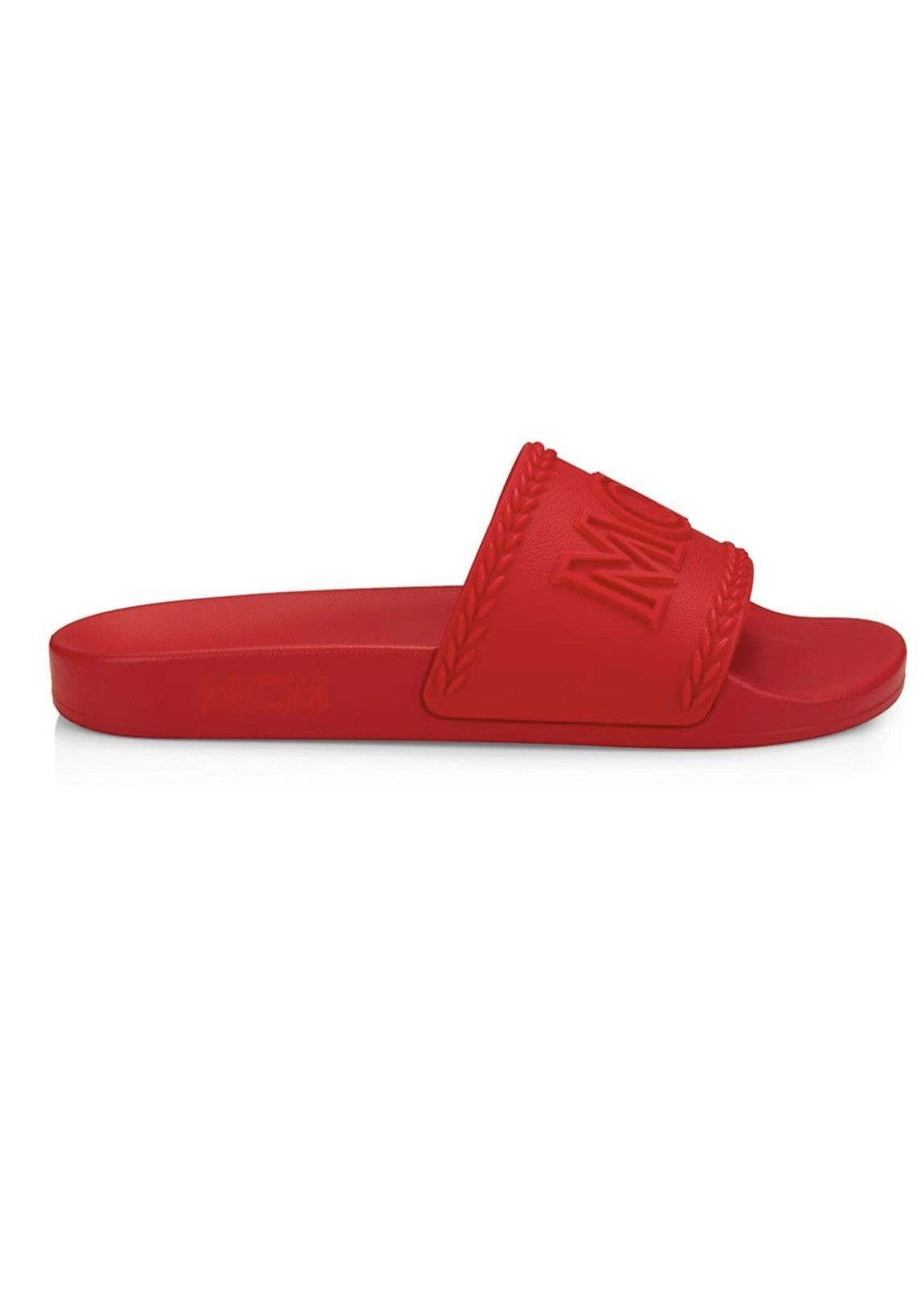 MCM Logo-Embossed Laurel Leaves Pool Slide Sandals | Grailed