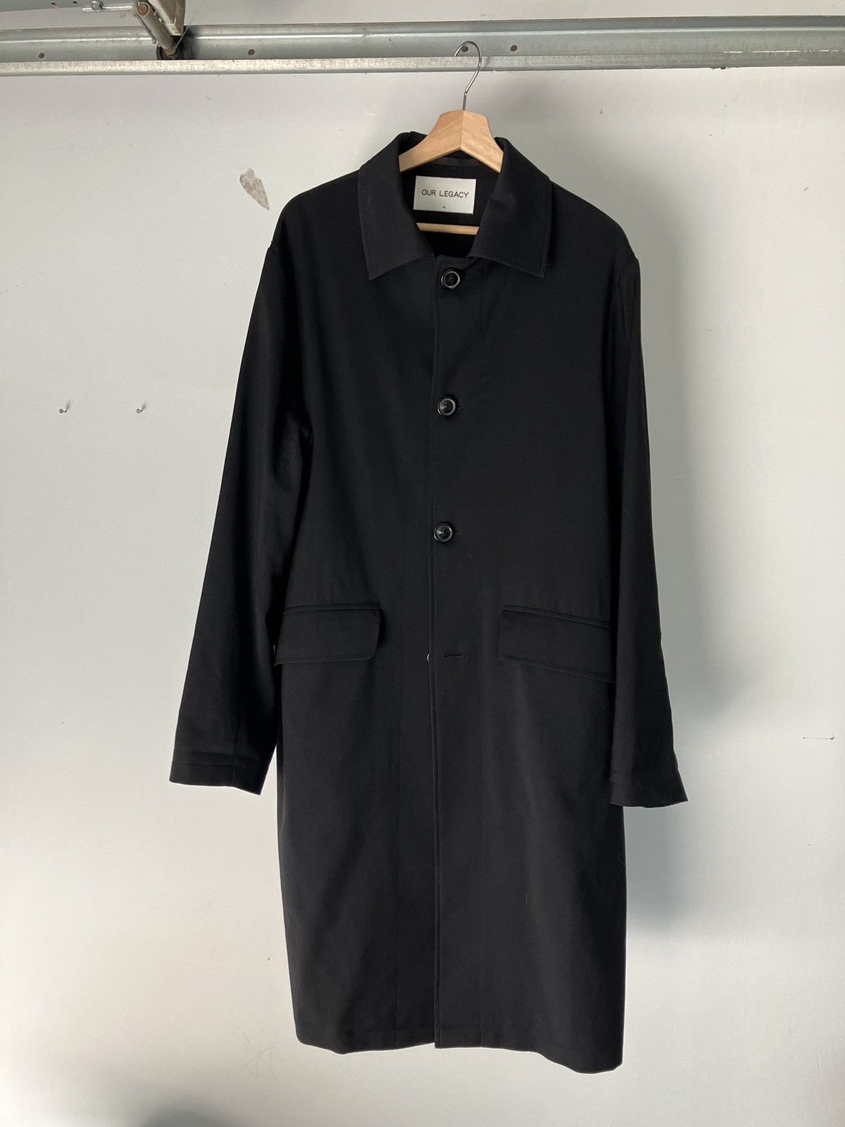 Our Legacy Our legacy worsted wool coat long black | Grailed