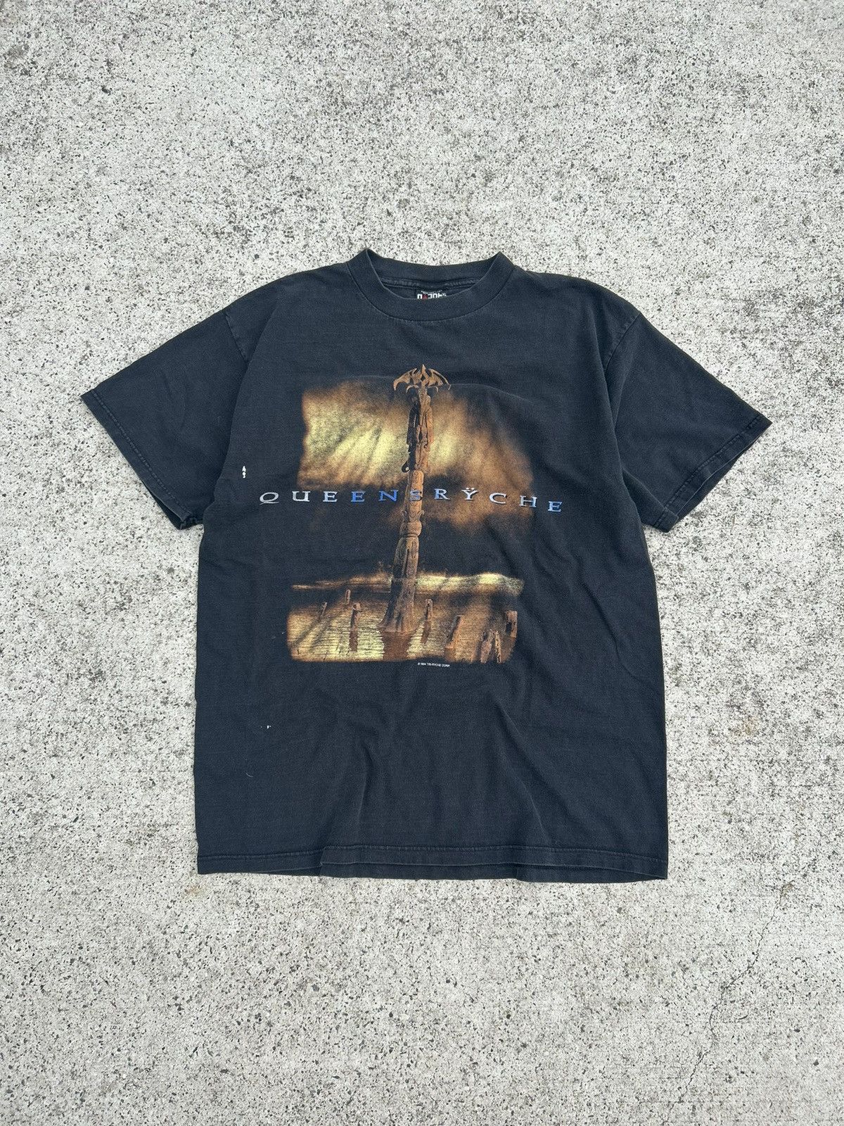Band Tees × Giant × Vintage Crazy Vintage 90s Queensyrche Faded Band ...